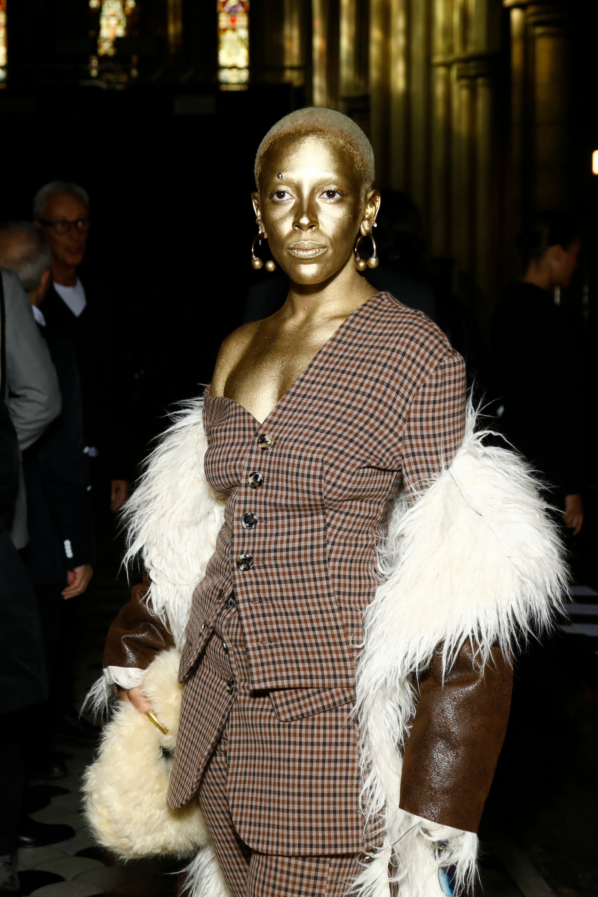 Doja Cat on Her Paris Fashion Week Makeup and That Gold Look