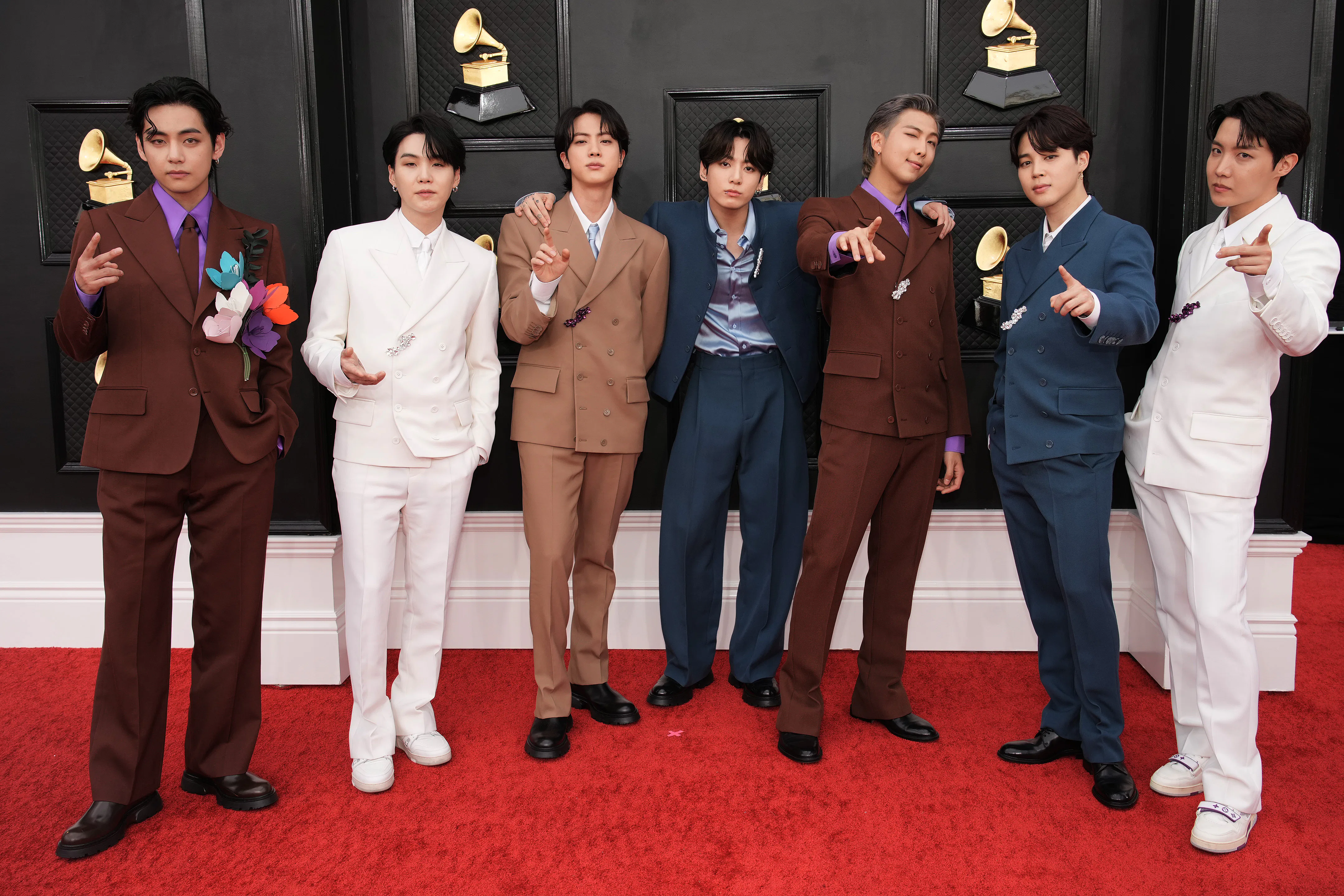 The Best Photos Of BTS At The 2022 Grammys