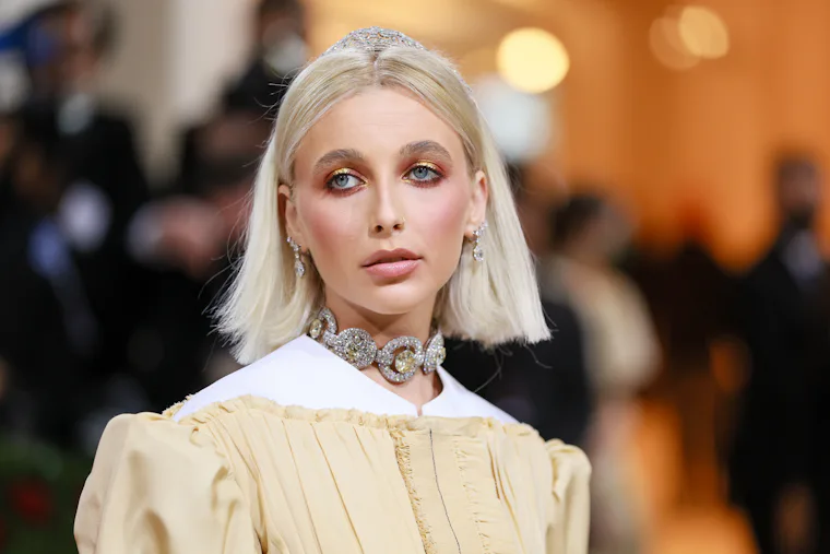 Emma Chamberlain Debuted A Platinum Blonde Bob at the Met Gala