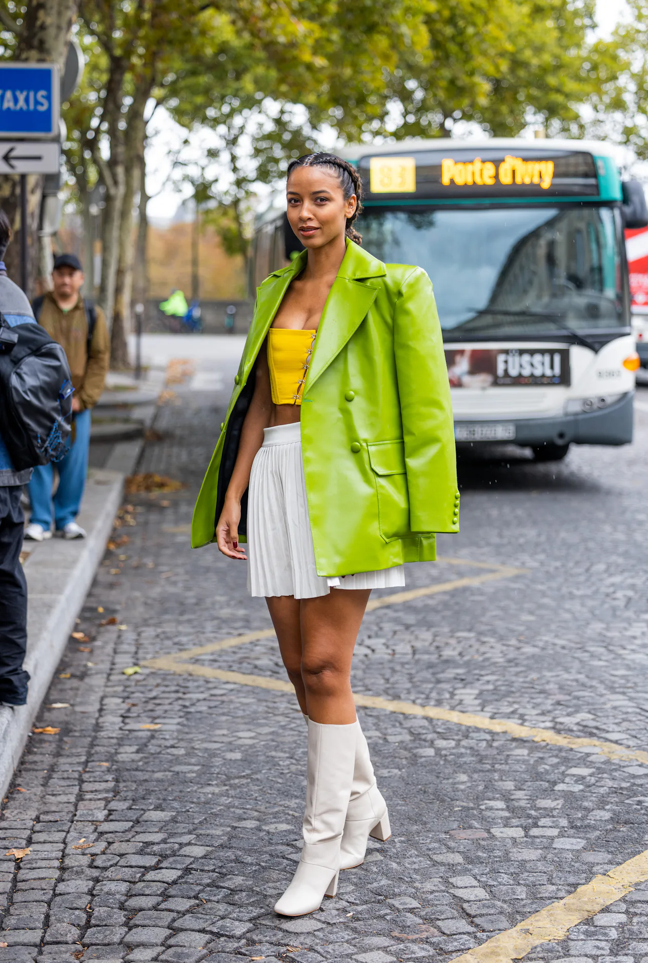 Paris Fashion Week's Best Street Style Has A Green Theme