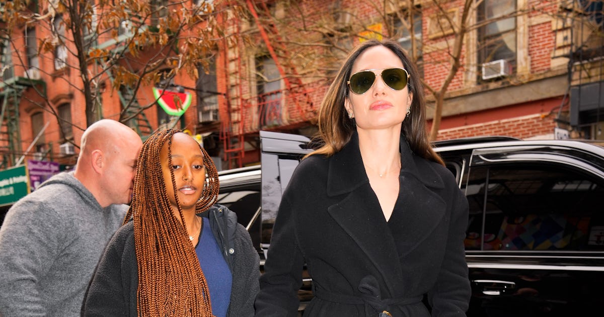 Angelina Jolie Goes On A Mother Daughter Shopping Trip With Zahara In Nyc