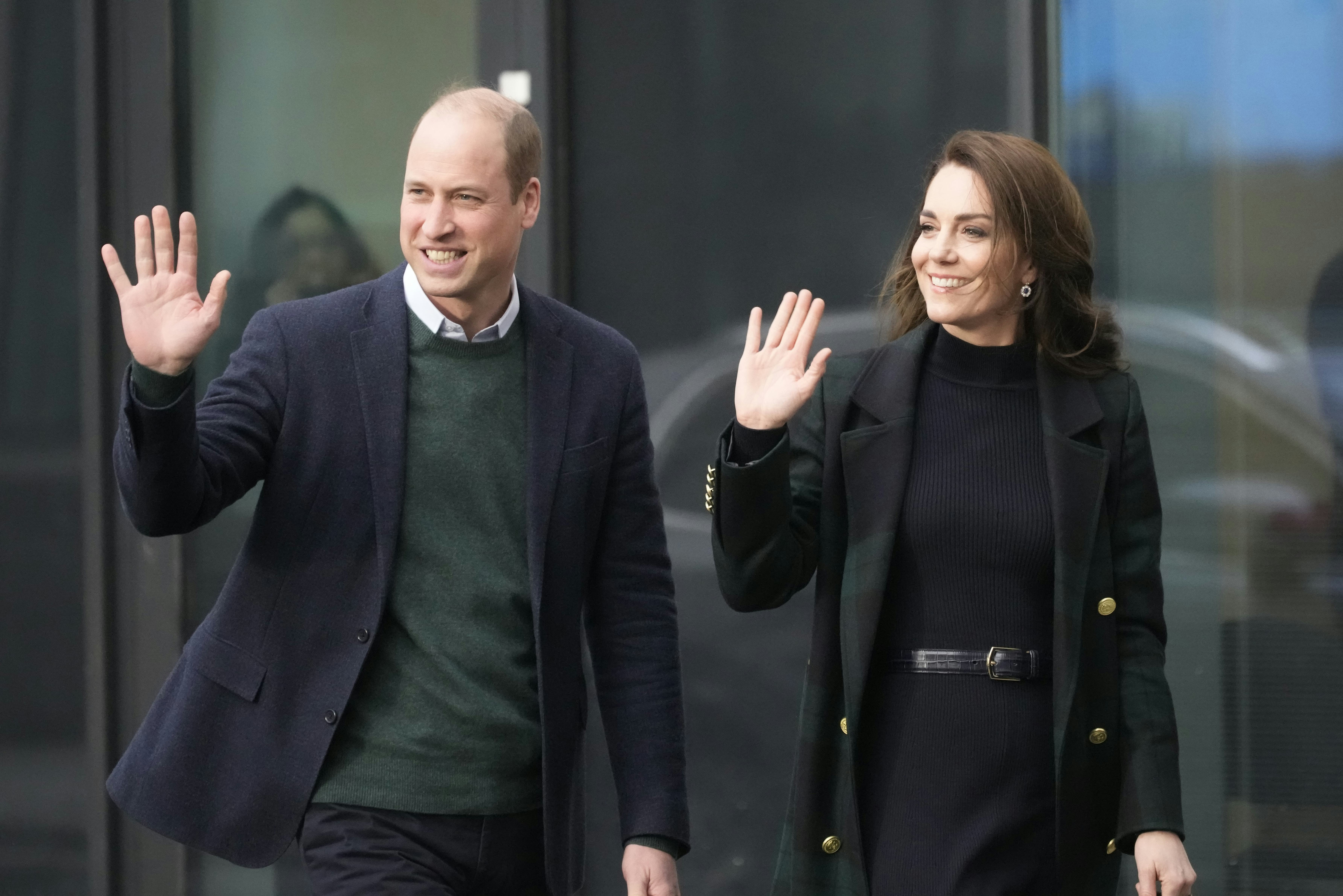 Kate Middleton’s Plaid Coat Look Mirrored Prince William's Own Outfit