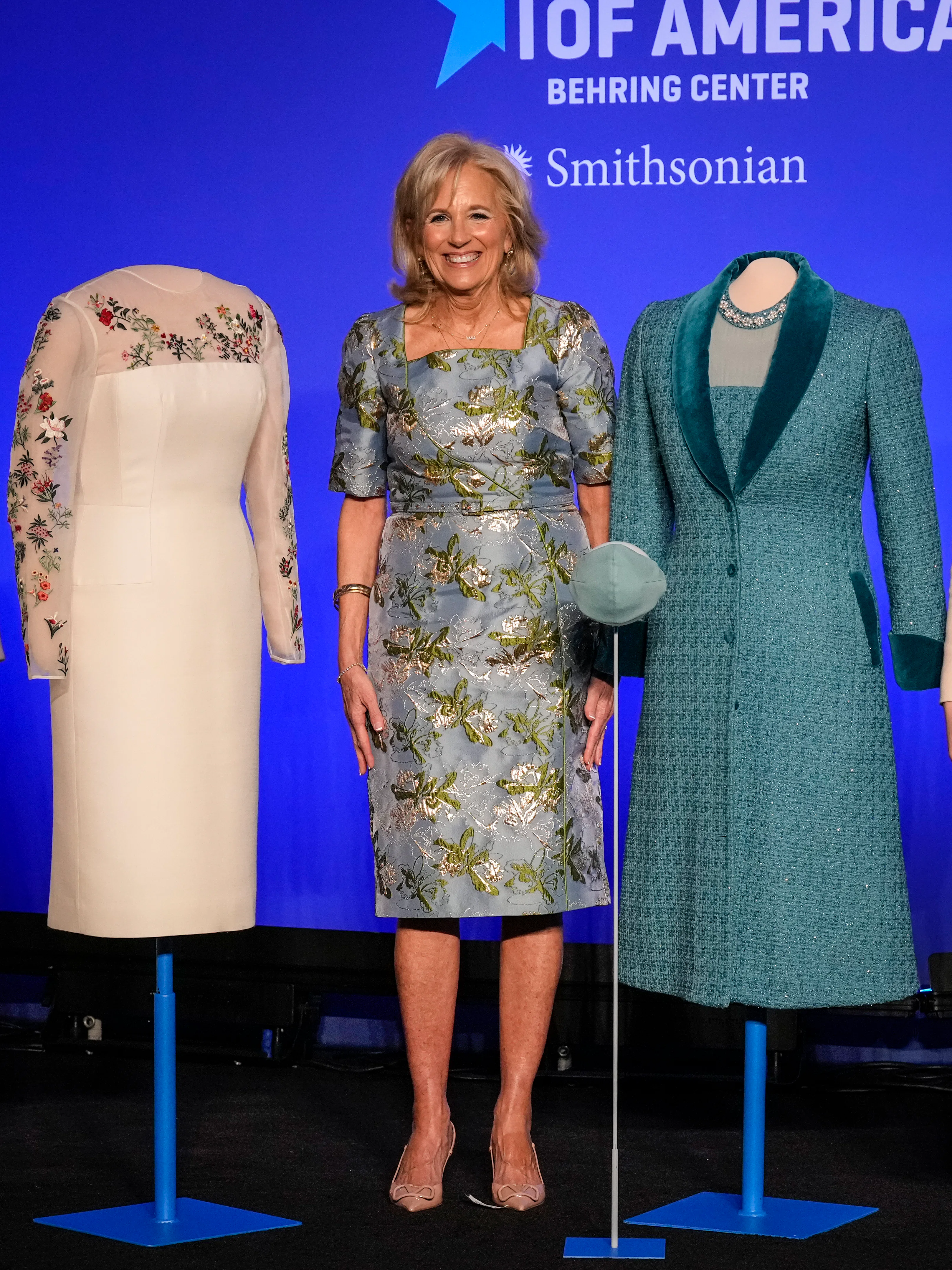 Jill Biden Wore A Floral Dress While Donating Her Inauguration Day ...