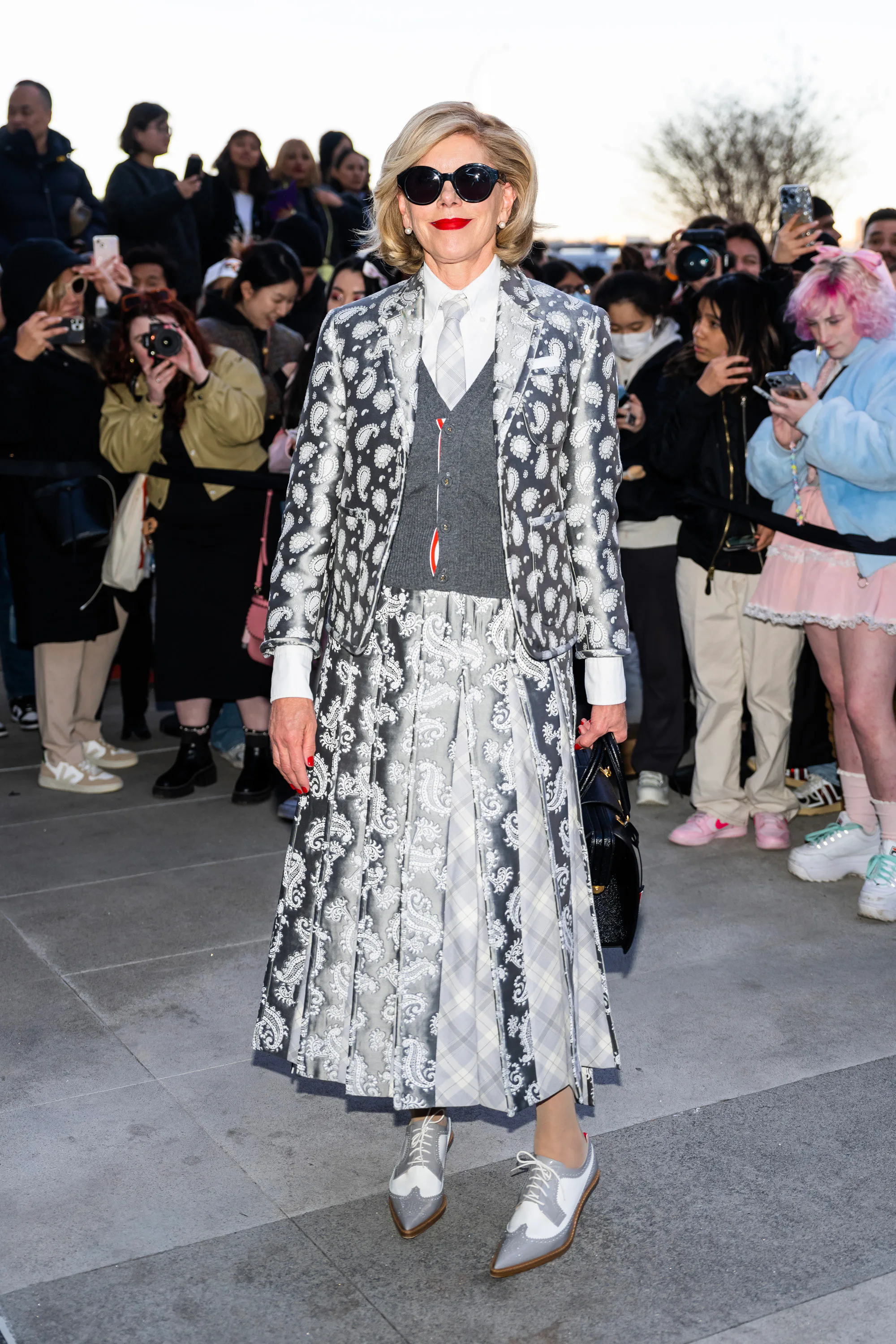 Christine Baranski Can't Stop Serving In Thom Browne Suit Sets