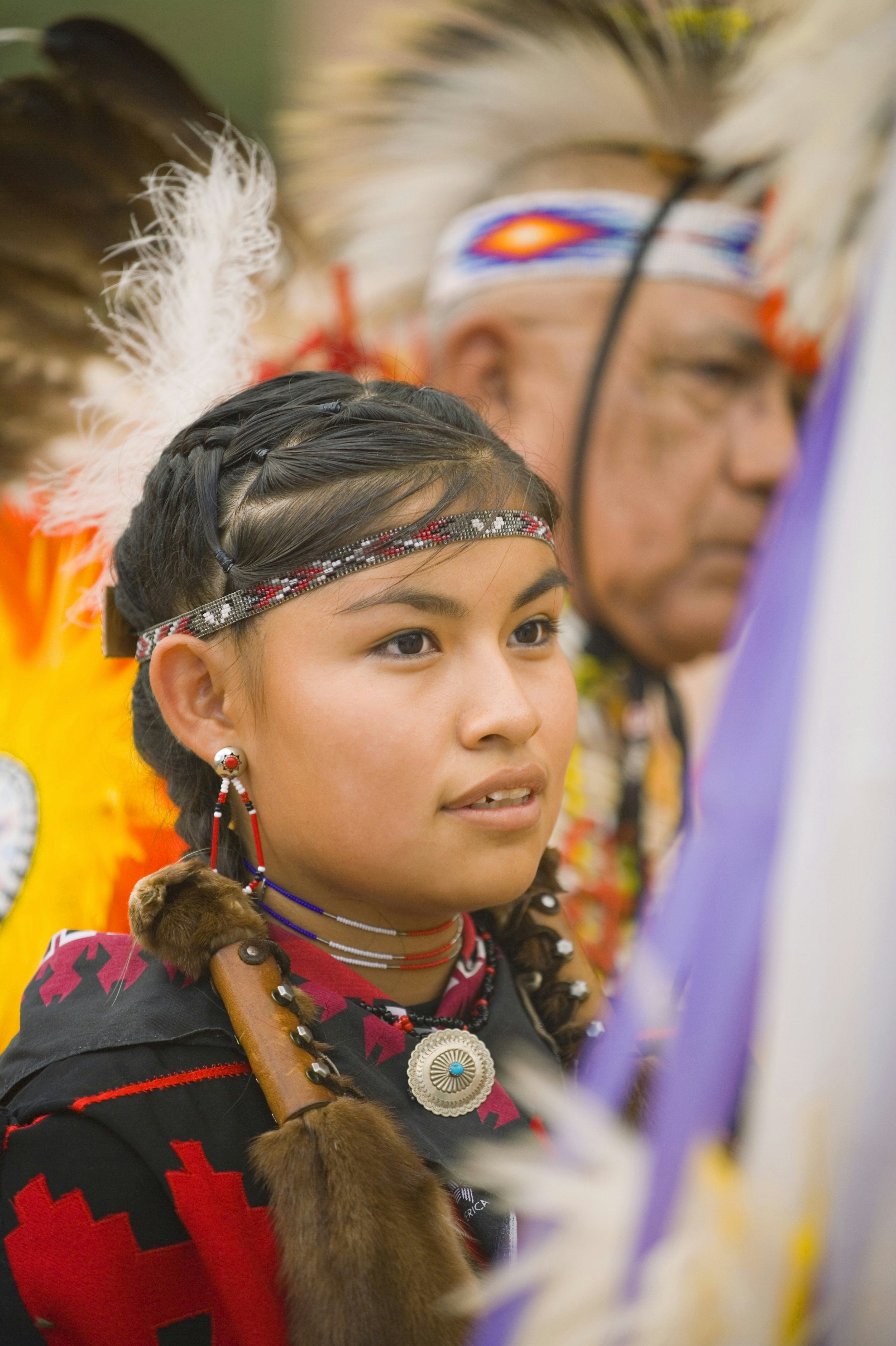 Native American Girls Braids