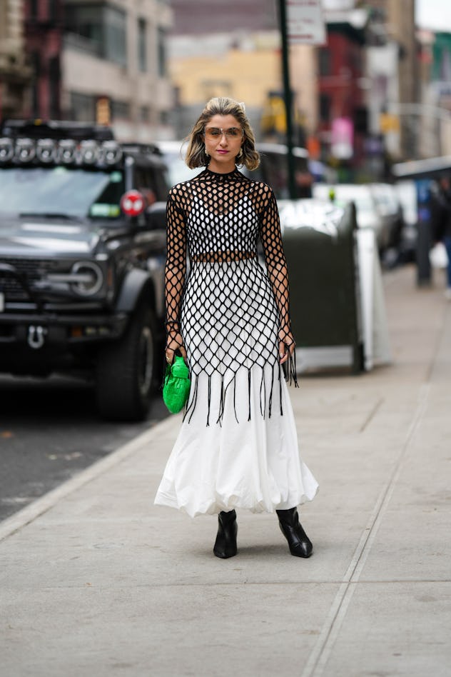 New York Fashion Week's Street Style Included A Fishnet Comeback