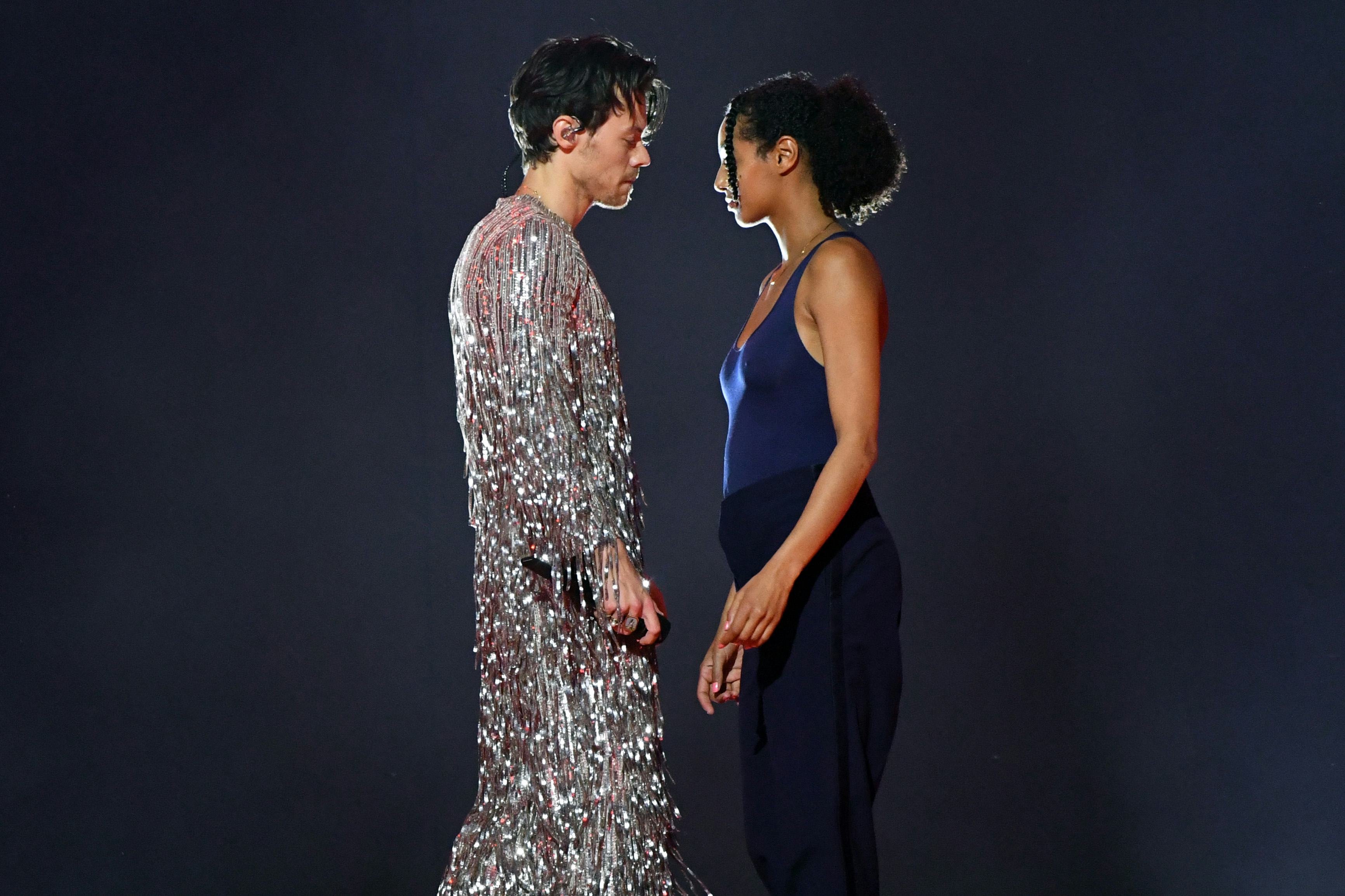 Harry Styles Brought Nipples & Sequins To The Grammys 2023 Red Carpet