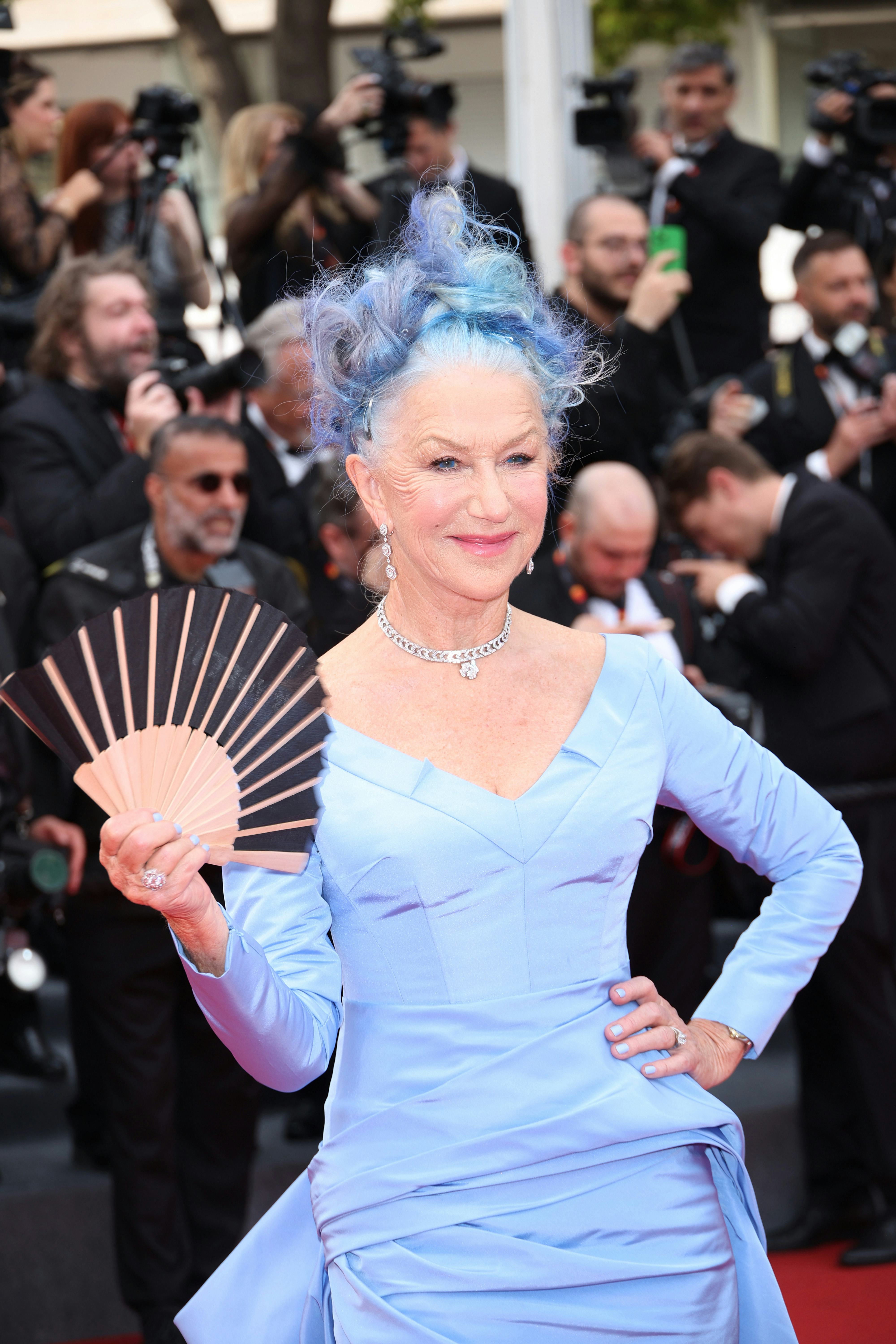 Helen Mirren's Bright Blue Hair Is The Only Cannes Moment That Matters