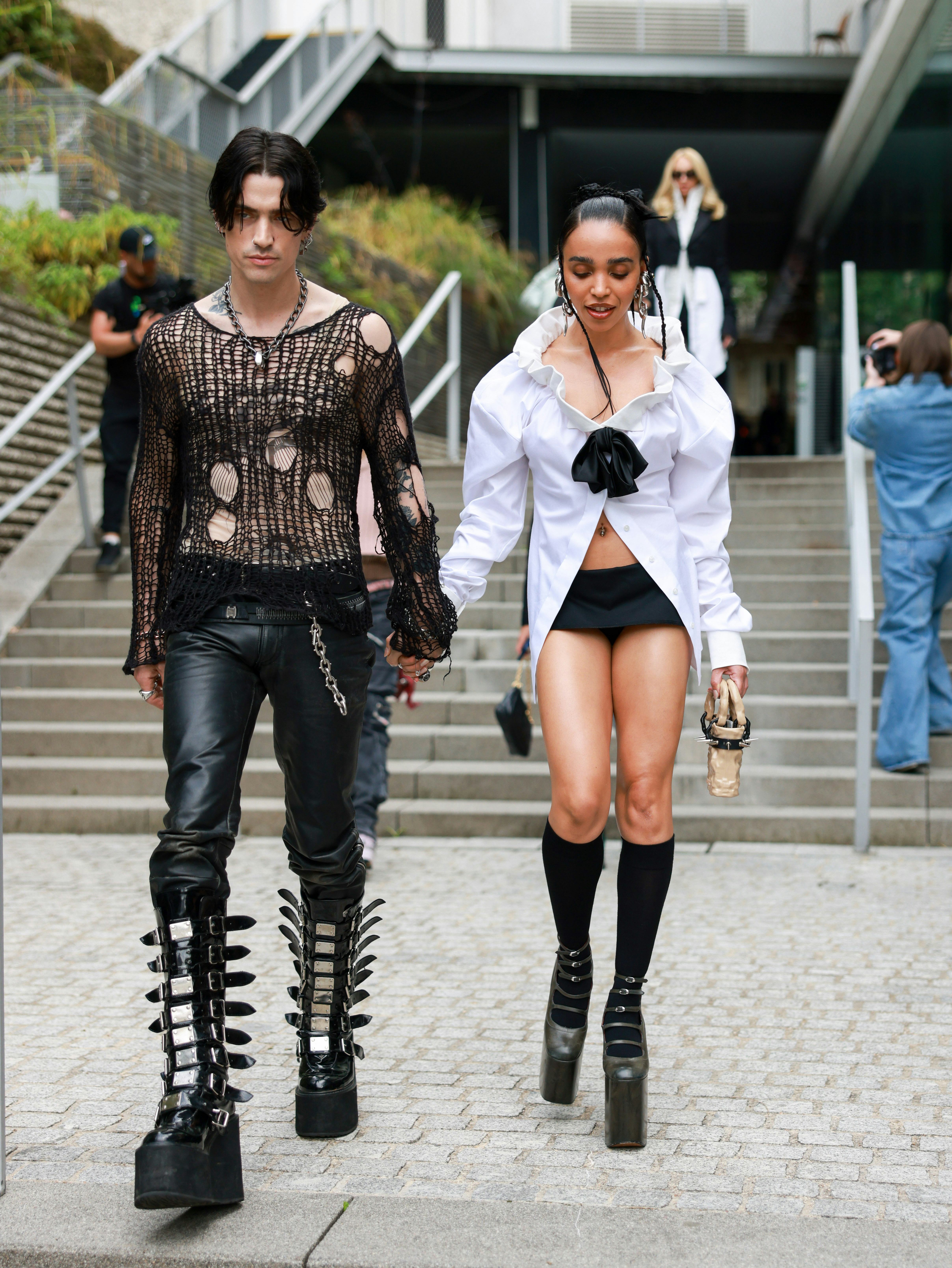 FKA Twigs and Boyfriend Jordan Hemingway Matched In Black Platforms ...