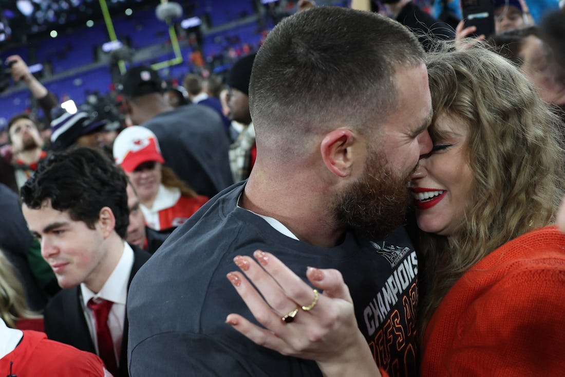 Travis Kelce Calls Taylor Swift A "Sweet" Nickname After Post-Game Kiss