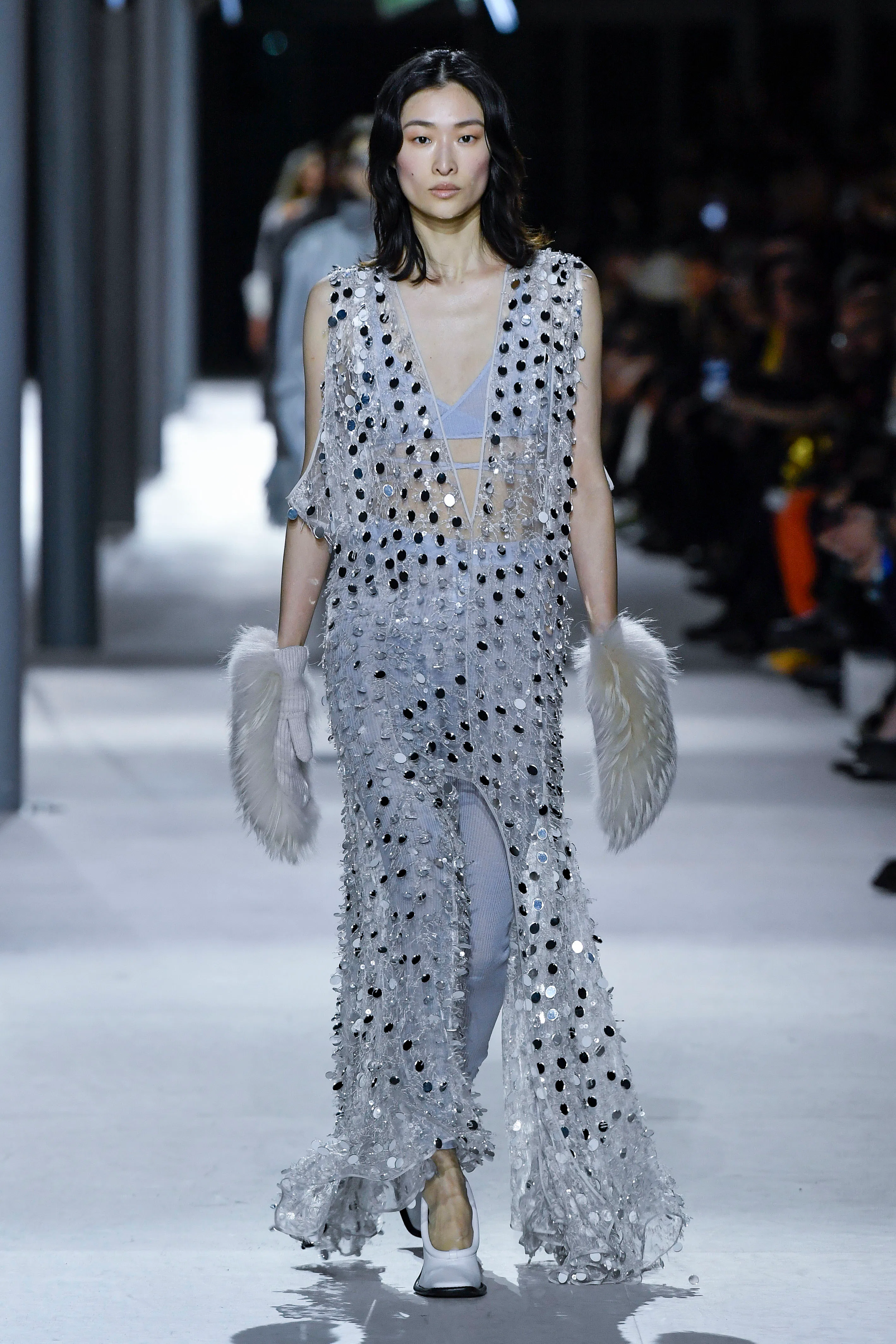 Ho-yeon Jung Styles a Sheer Naked Dress With The Wrong Shoe Trend ...