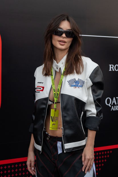 Emily Ratajkowski Wore A Bikini As A Top To The Grand Prix Race In Monaco
