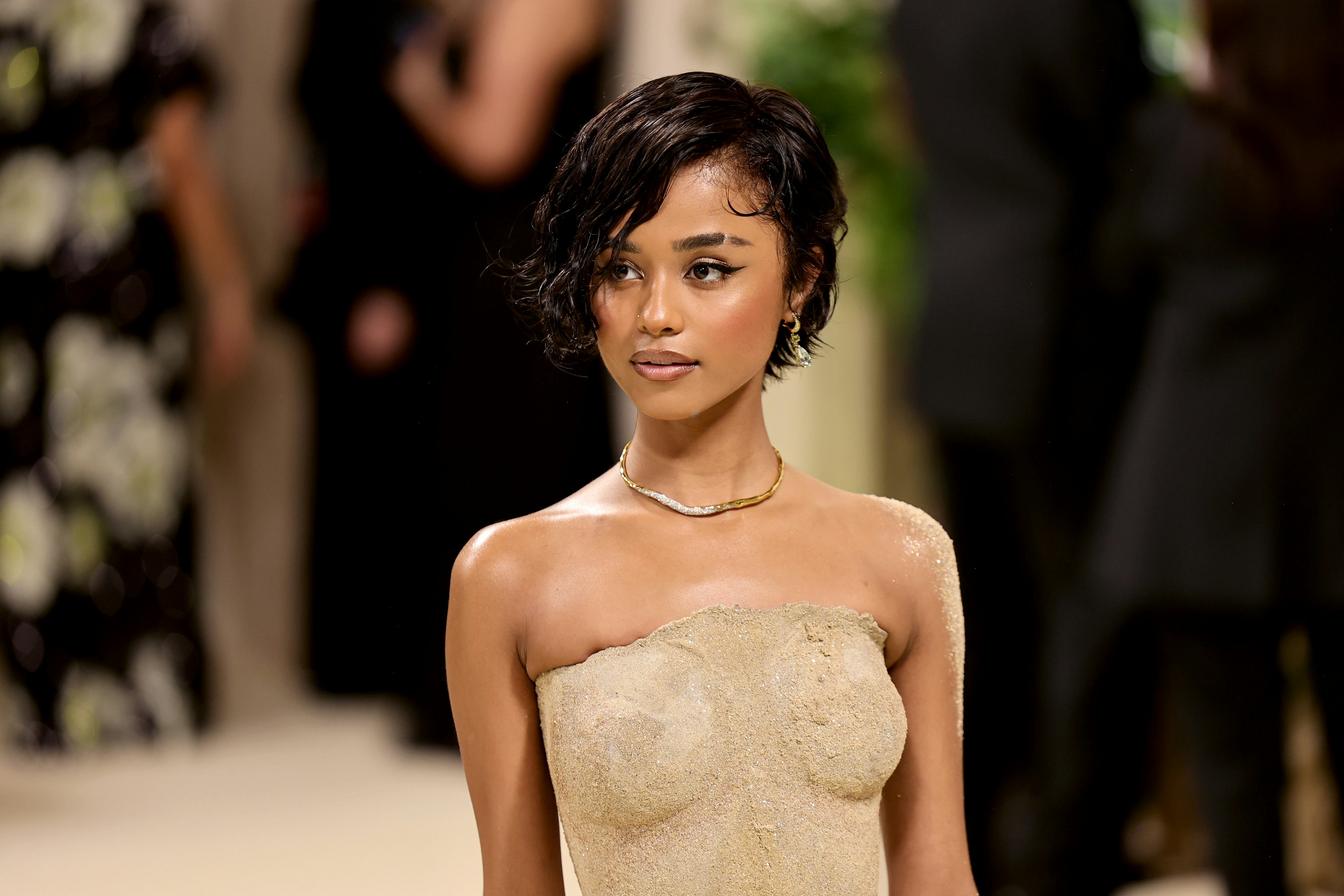 Tyla Makes Her Met Gala Debut In a Dress Made of Sand