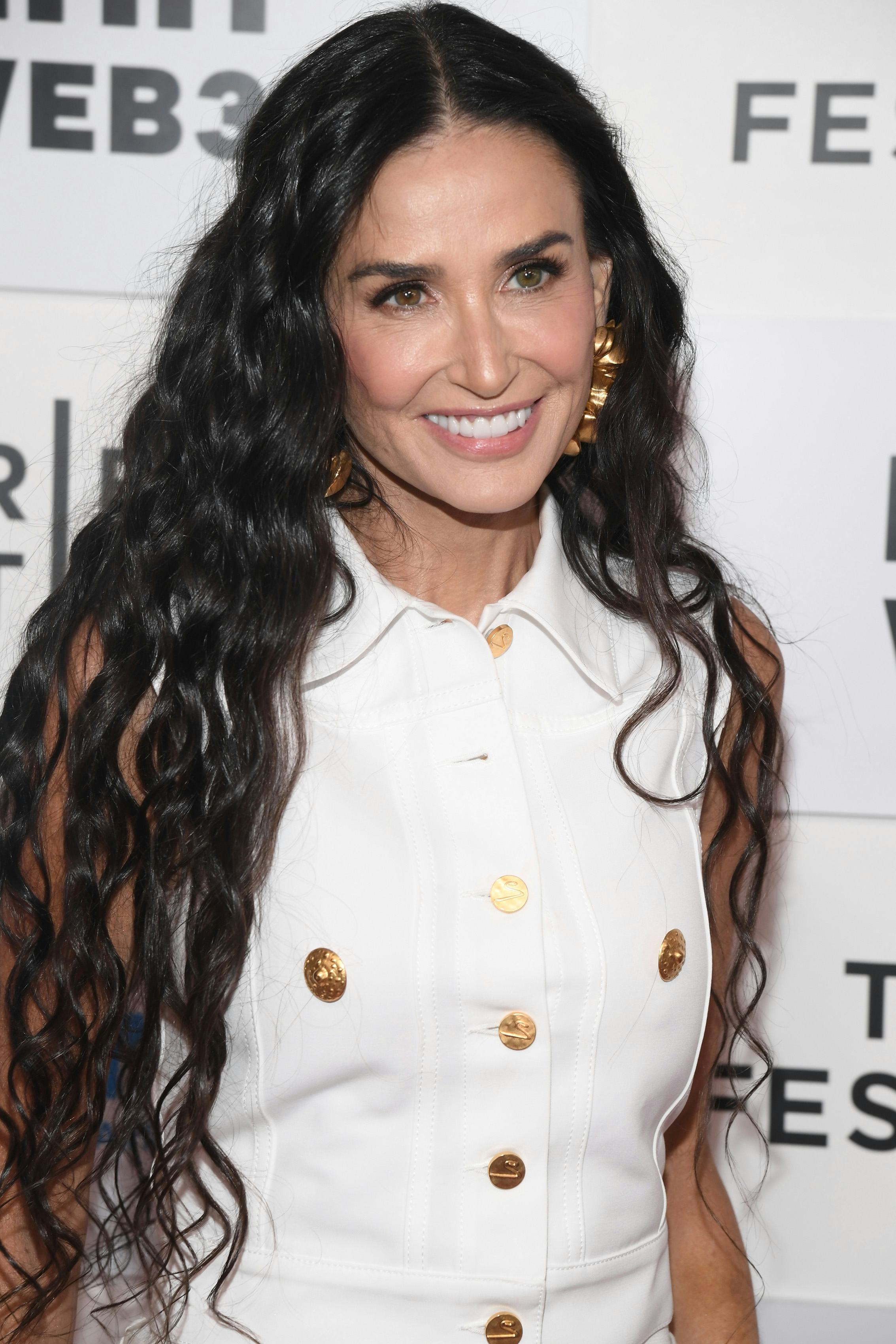 Demi Moore's Long, Wavy Hair Is Summer Beauty In A Nutshell