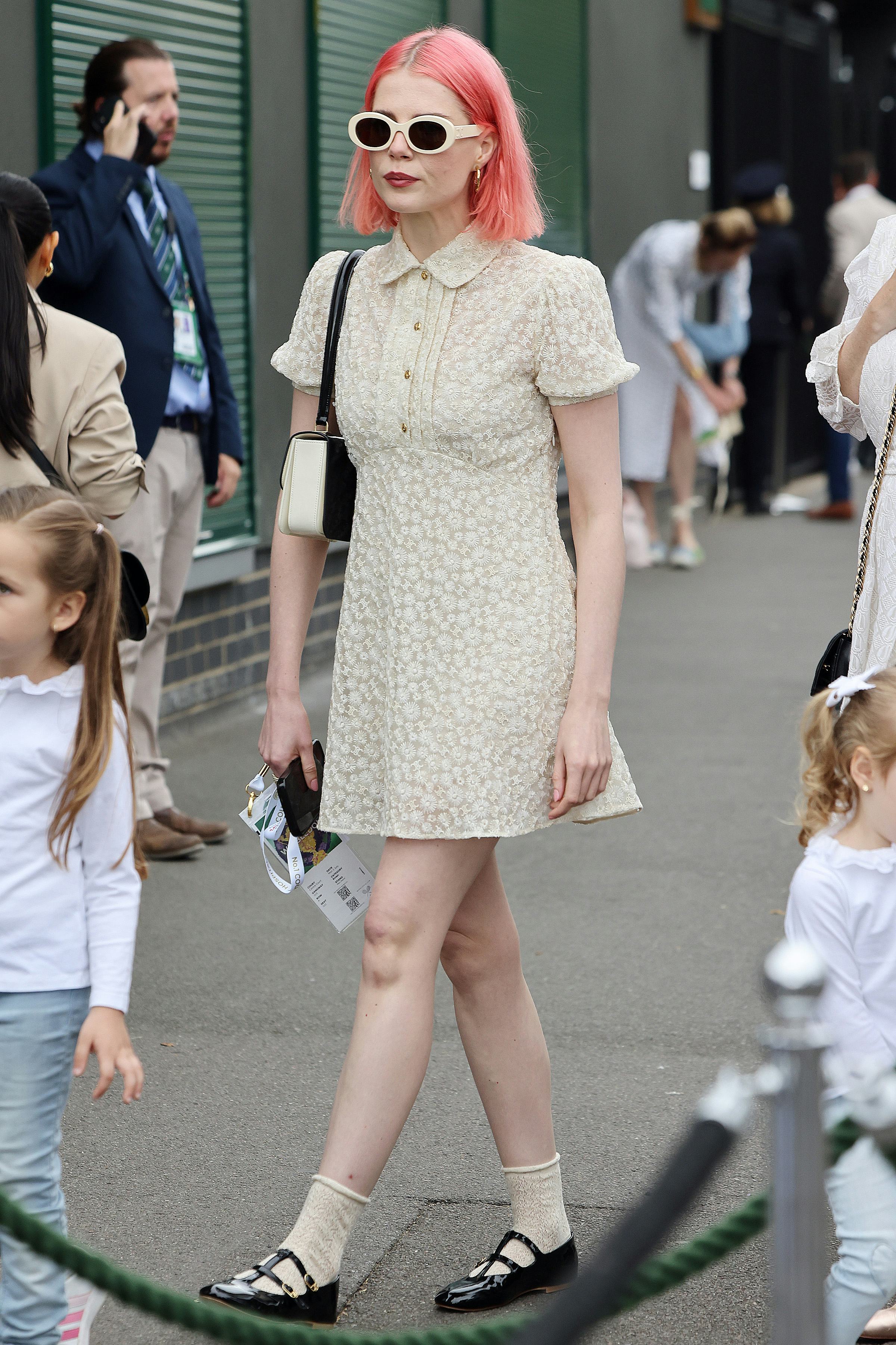 Lucy Boynton's Neon Pink Hair Is Electrifying The Wimbledon Crowd