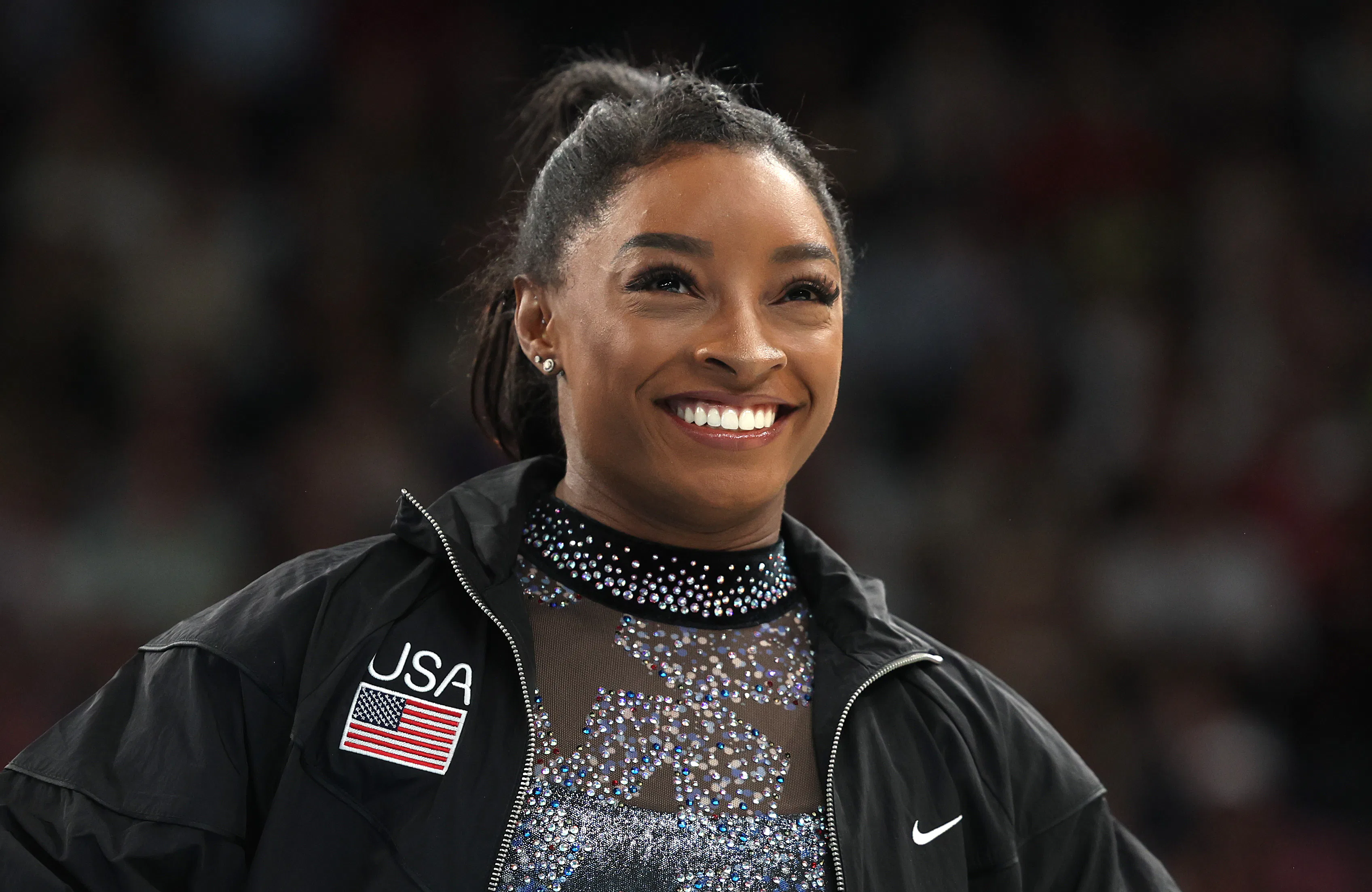 Simone Biles’ 1st Team USA Uniform Was Sheer, Bedazzled, & $3,000