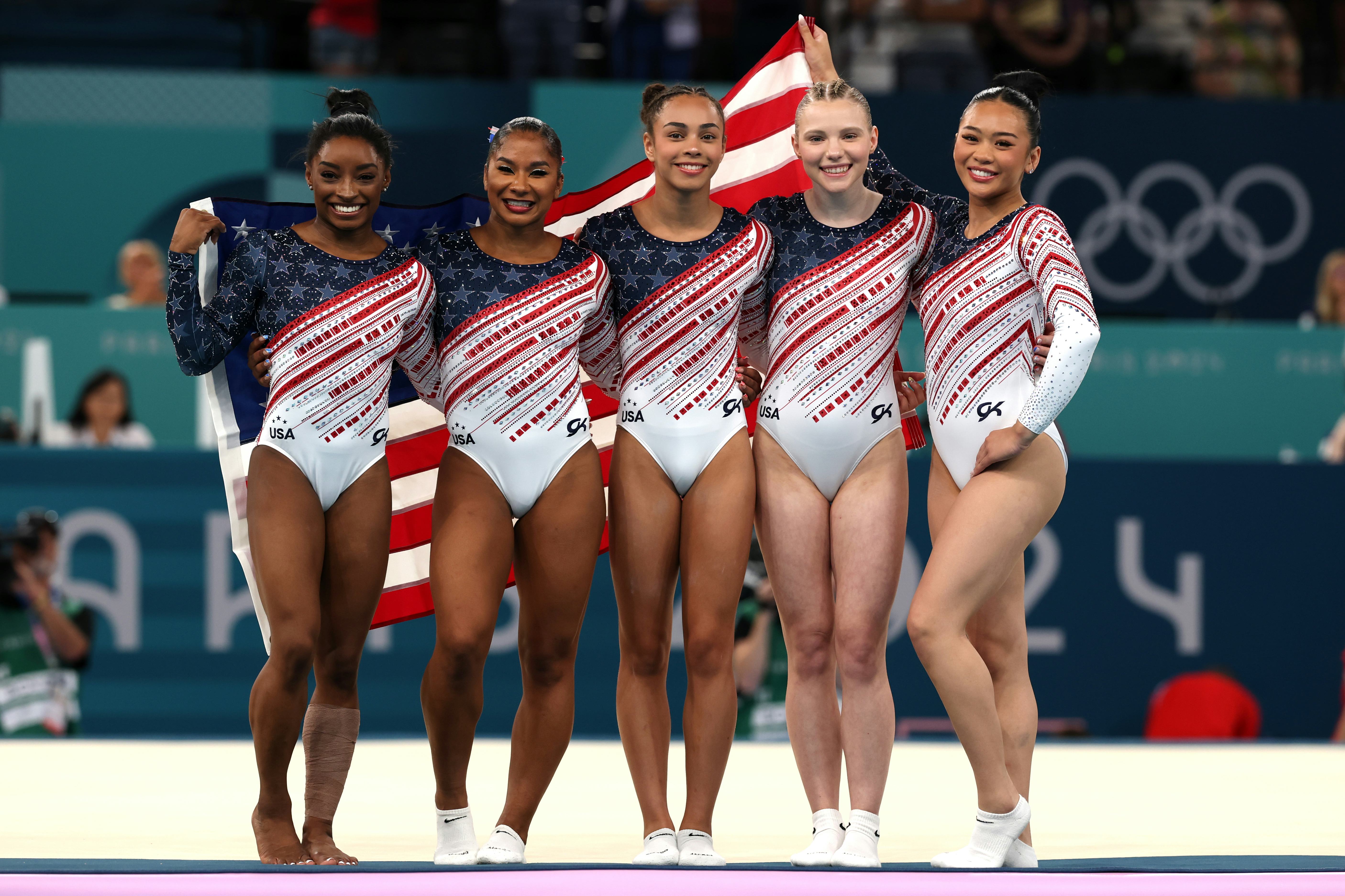 Team USA Took Home Olympics Gold In Custom Crystal-Embellished Leotards