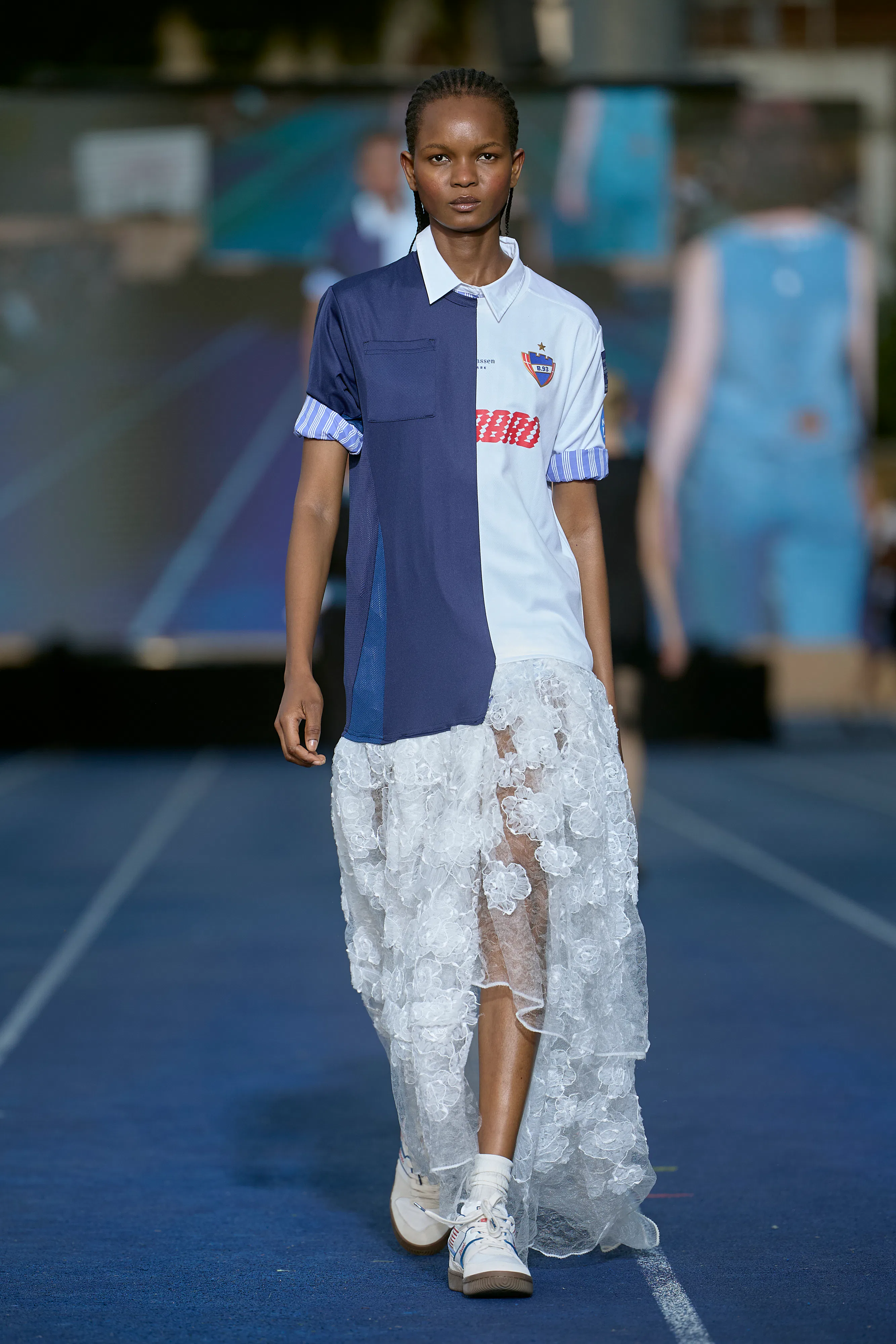 Rihanna Copenhagen Fashion Week Sheer Skirt Jersey Outfit Idea