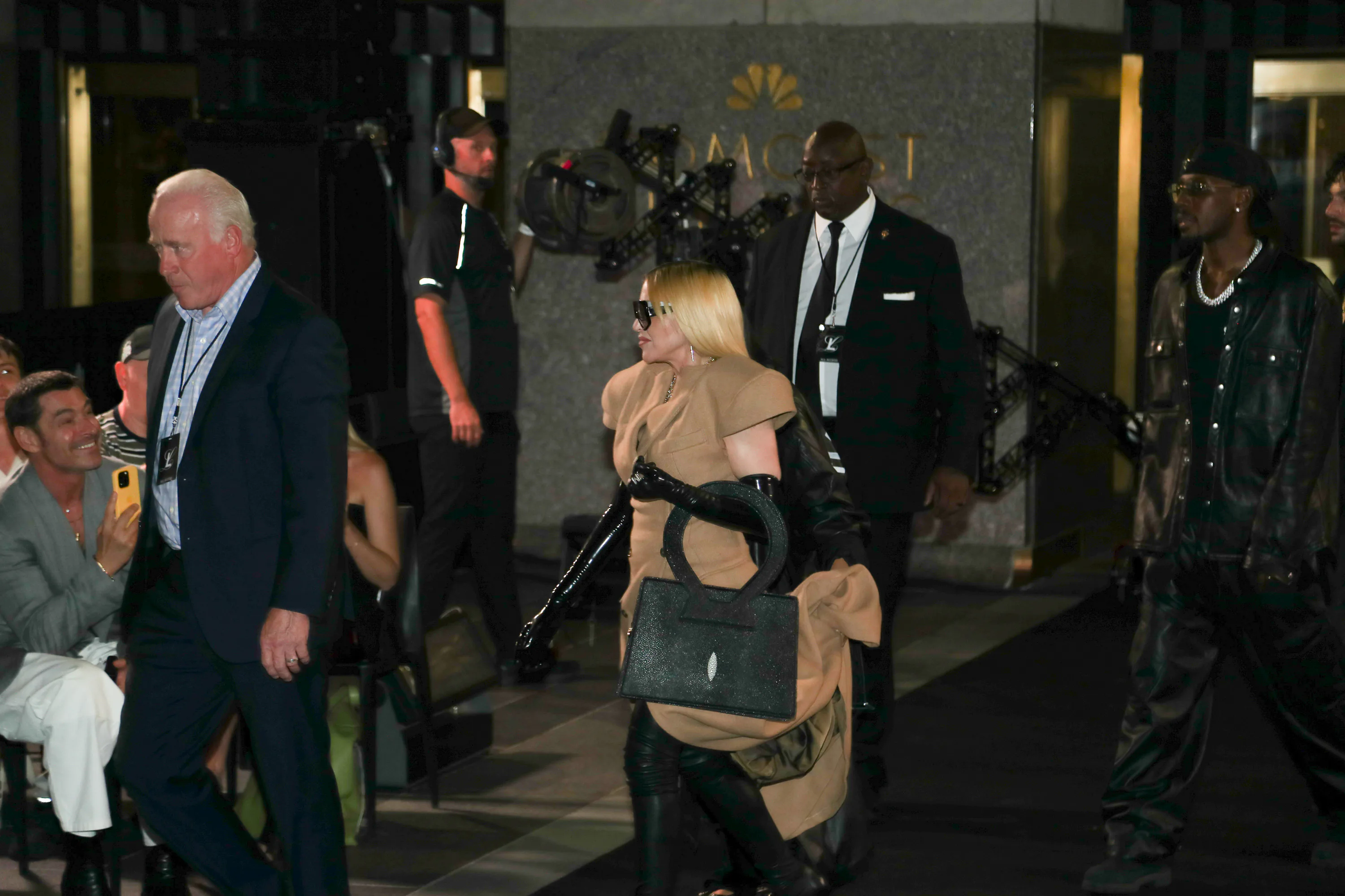 Madonna Wore Giant Shoulders For A Surprise Fashion Week Appearance
