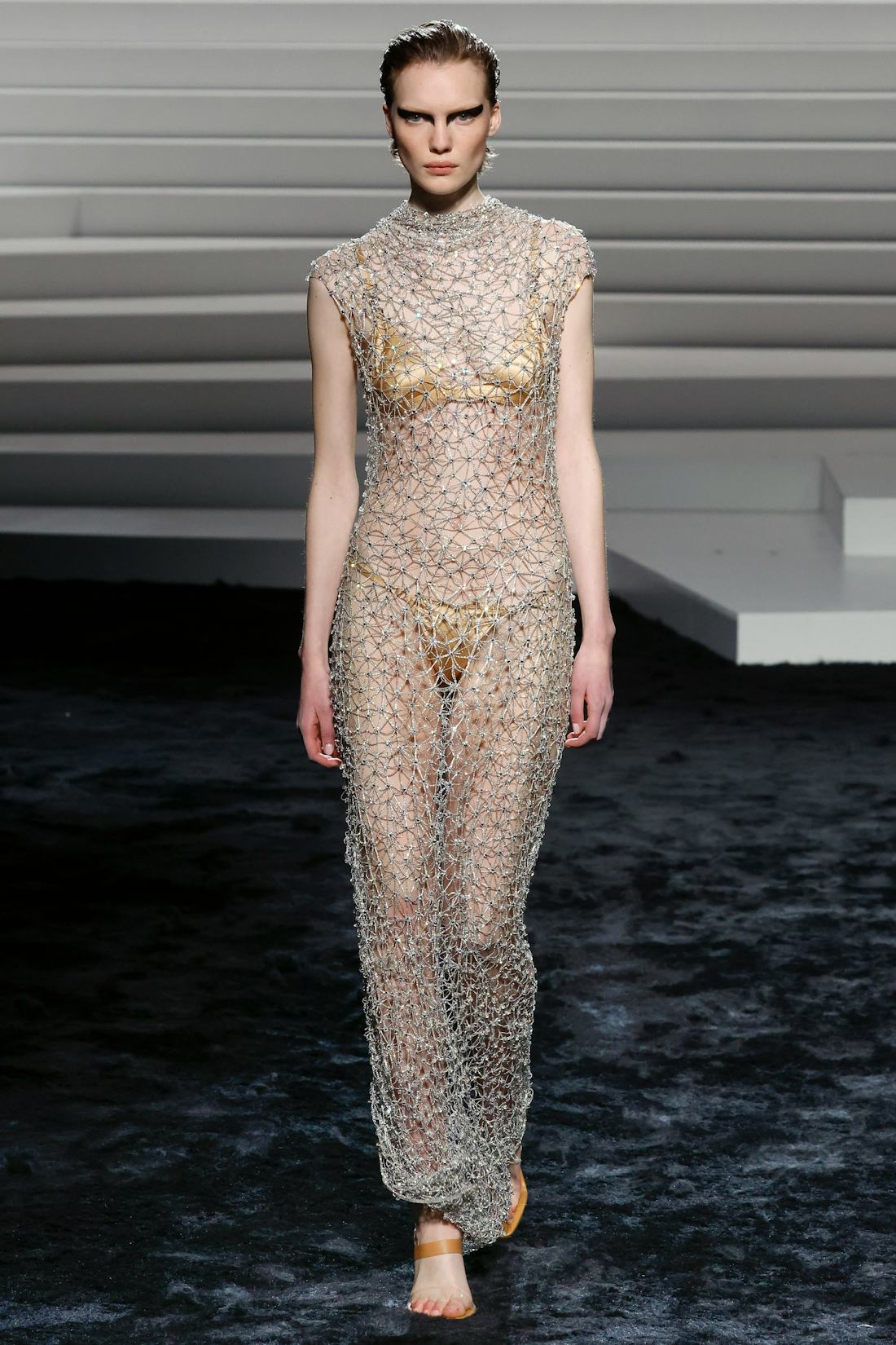 Doja Cat Wore A Sheer Versace Dress For 'Present Space'