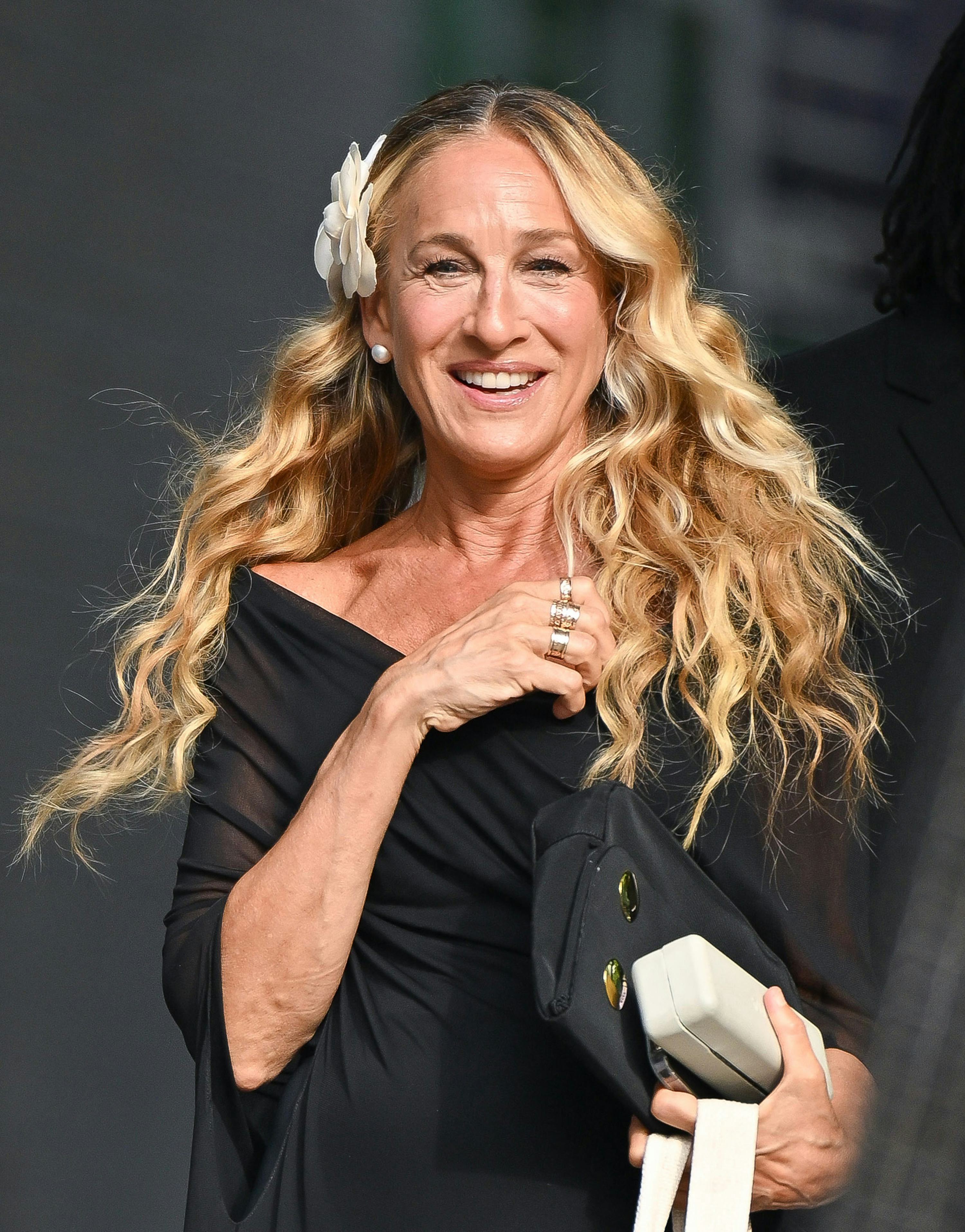 Sarah Jessica Parker Wore A Bedazzled "Boob Sweat" Corset For 'AJLT'