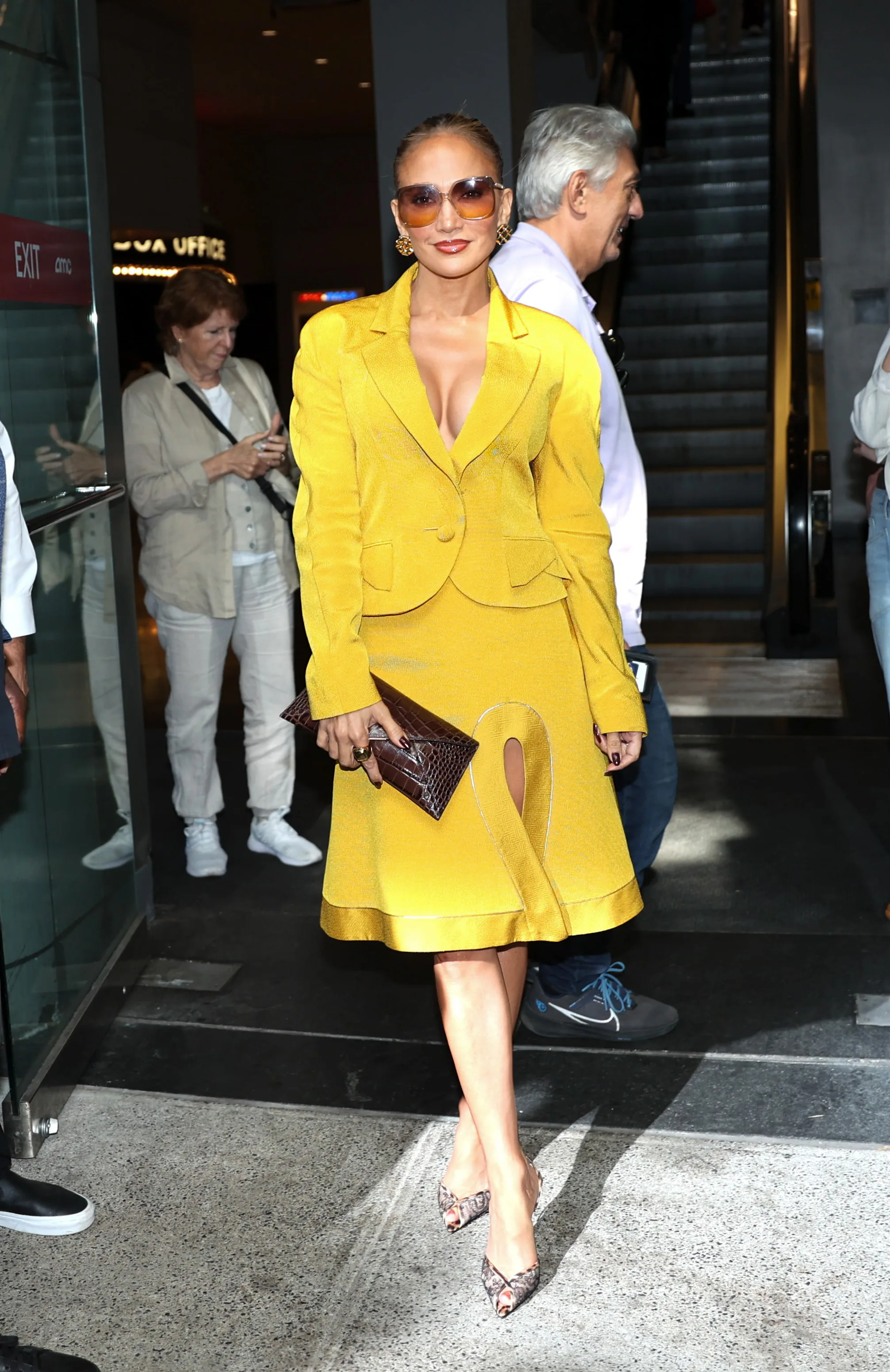 J.Lo Wore A Plunging Dress To ‘Kiss Of The Spider Woman’ Premiere