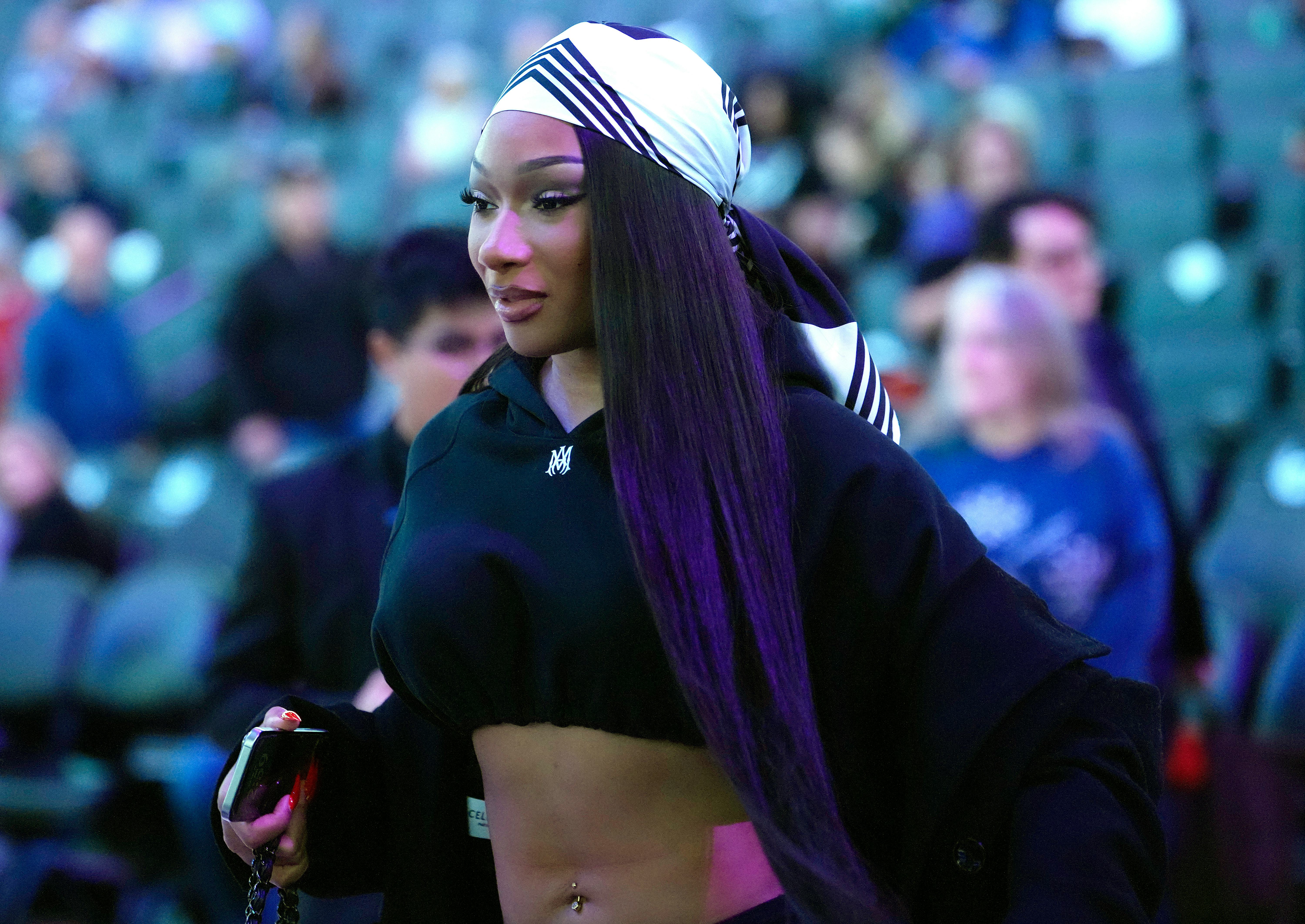 Megan Thee Stallion's Courtside Uniform: Spicy Crop Tops & Belly Rings