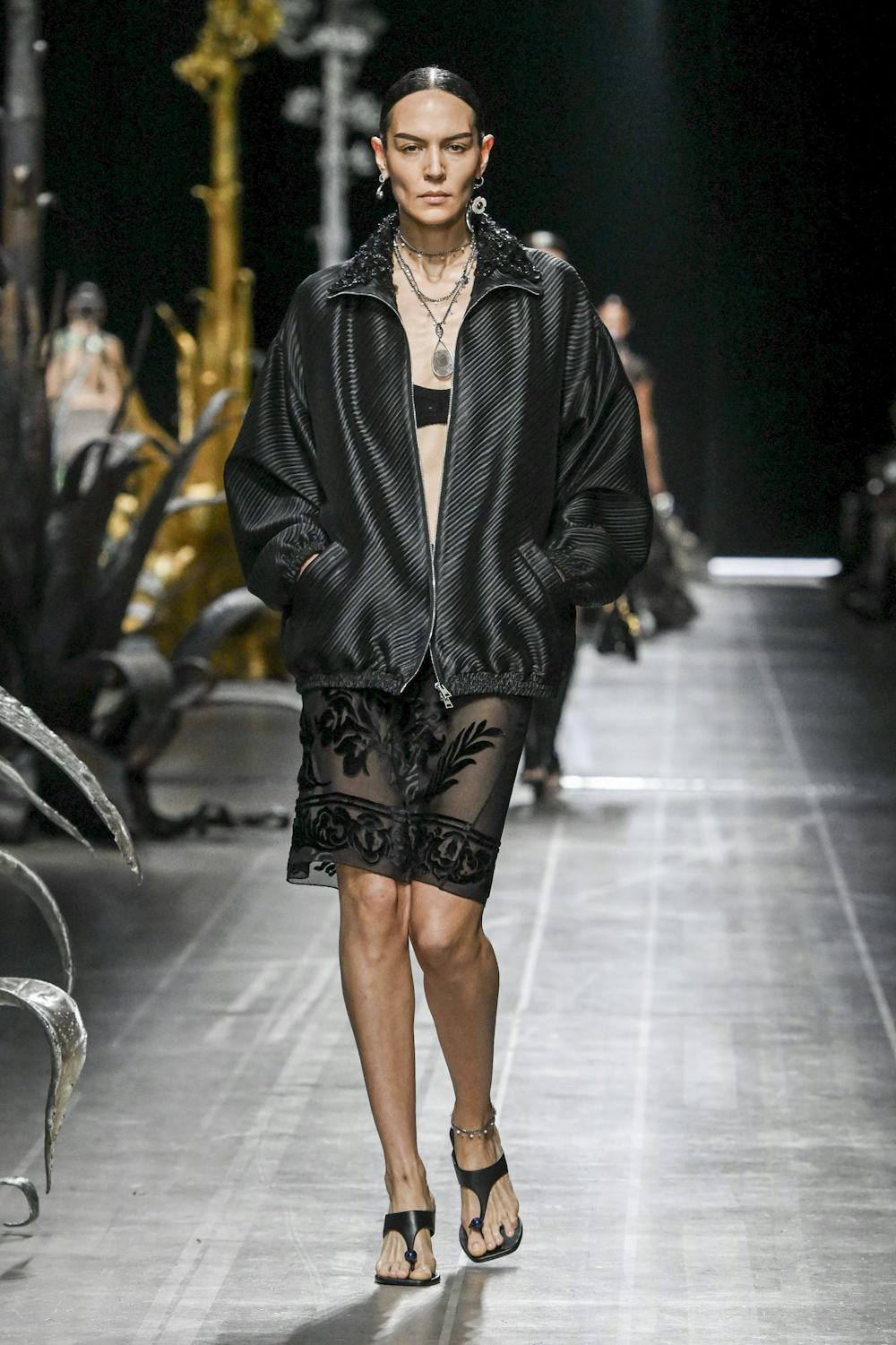 A Sheer Skirt & Sturdy Jacket Is The Only Outfit Equation You Need