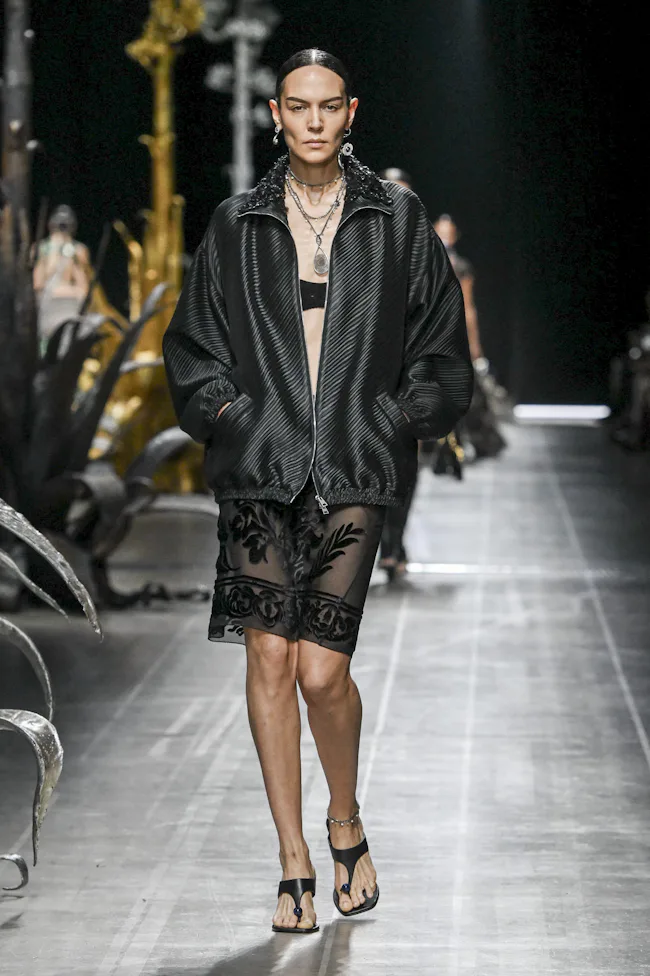 A Sheer Skirt & Sturdy Jacket Is The Only Outfit Equation You Need