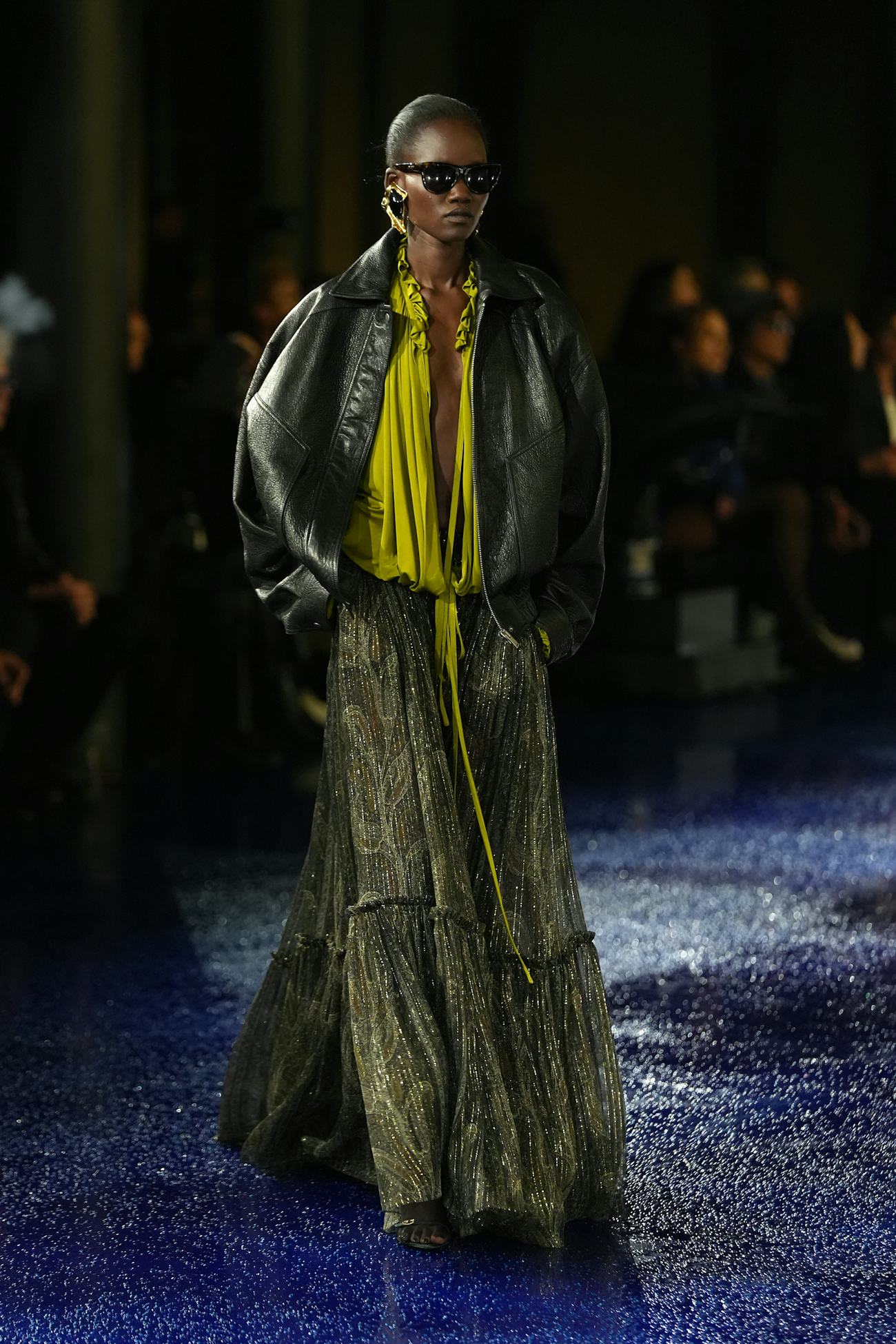 A Sheer Skirt & Sturdy Jacket Is The Only Outfit Equation You Need