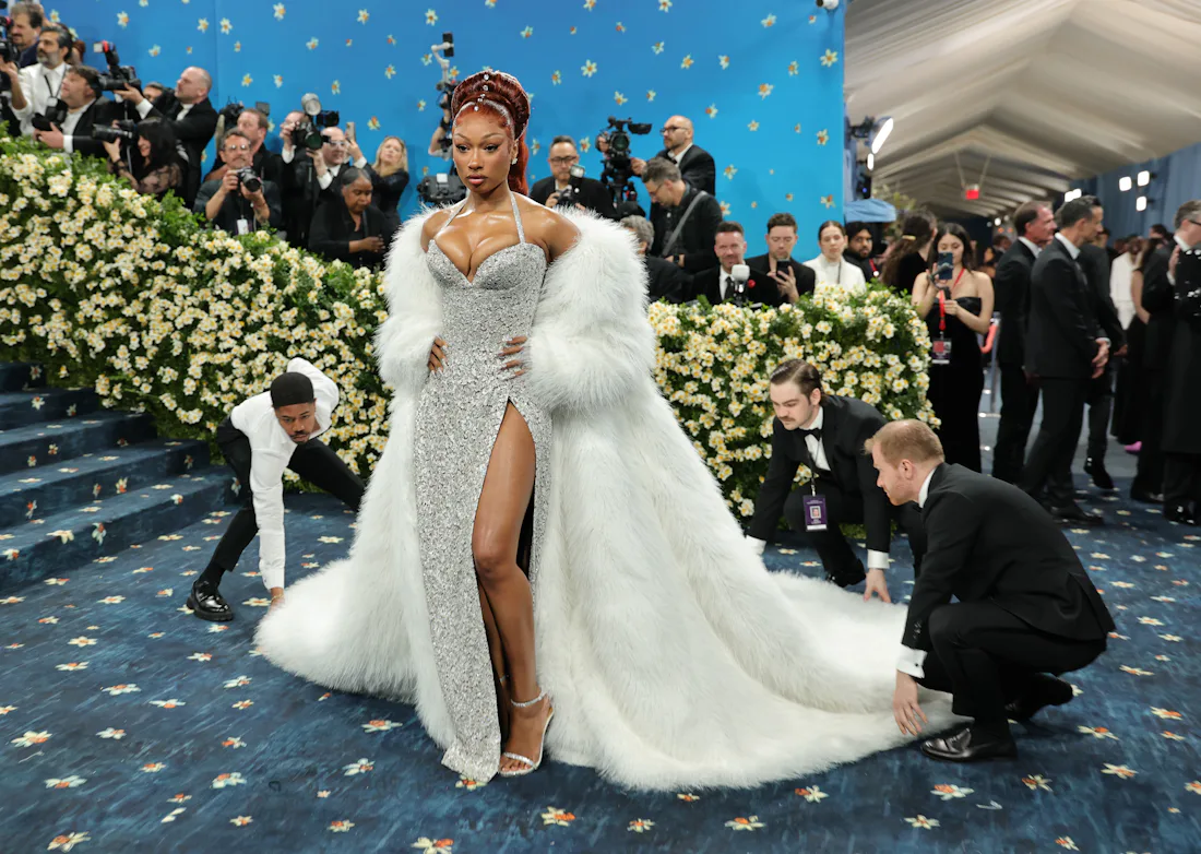 Megan Thee Stallion's 2025 Met Gala Dress Served "'Bridgerton' Boob"
