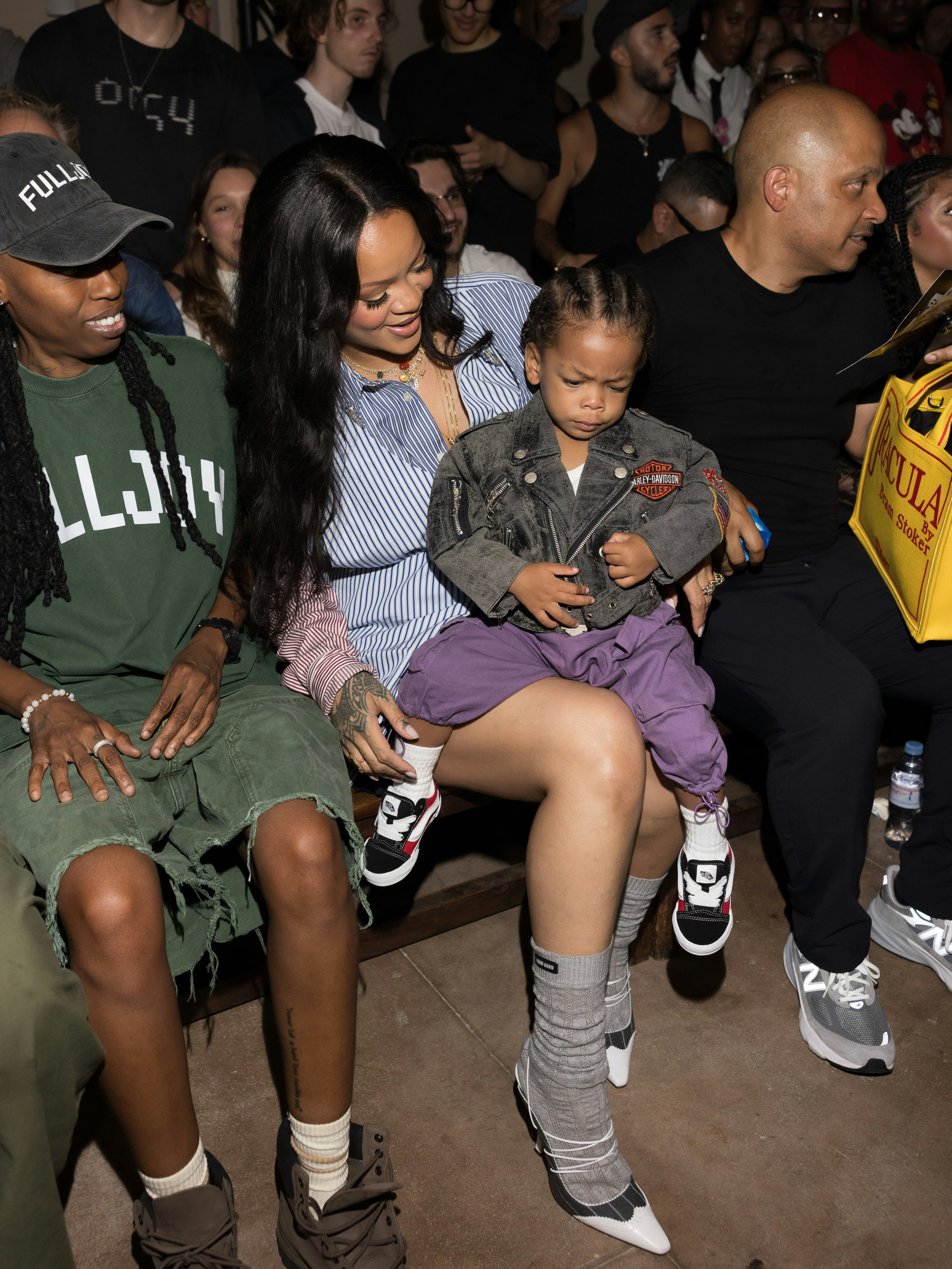 Pregnant Rihanna Has Stylish Mommy-and-Me Moment With Son Riot in Paris