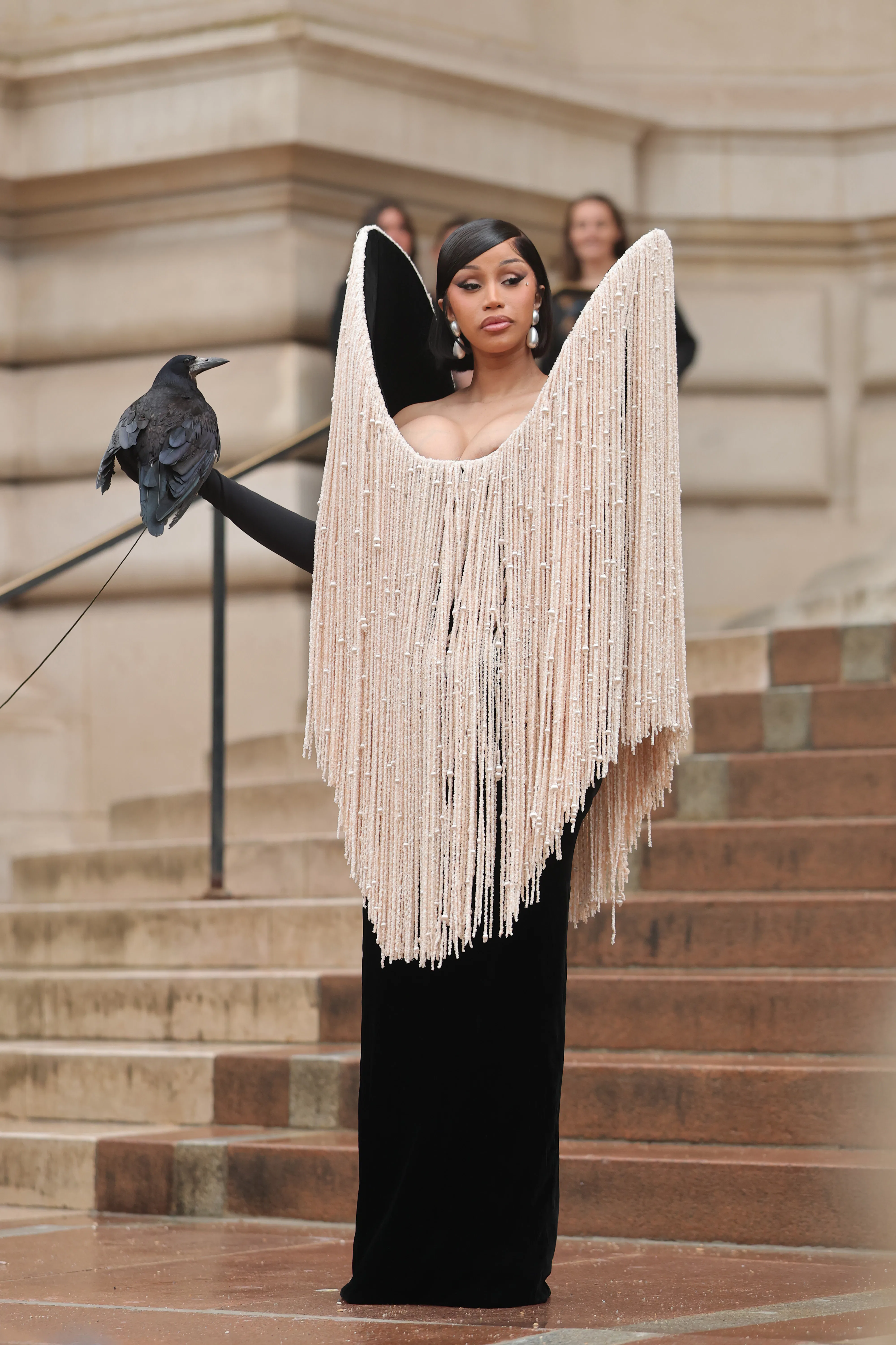 Cardi B (and a Crow) Brought the Drama to the Schiaparelli Couture Show