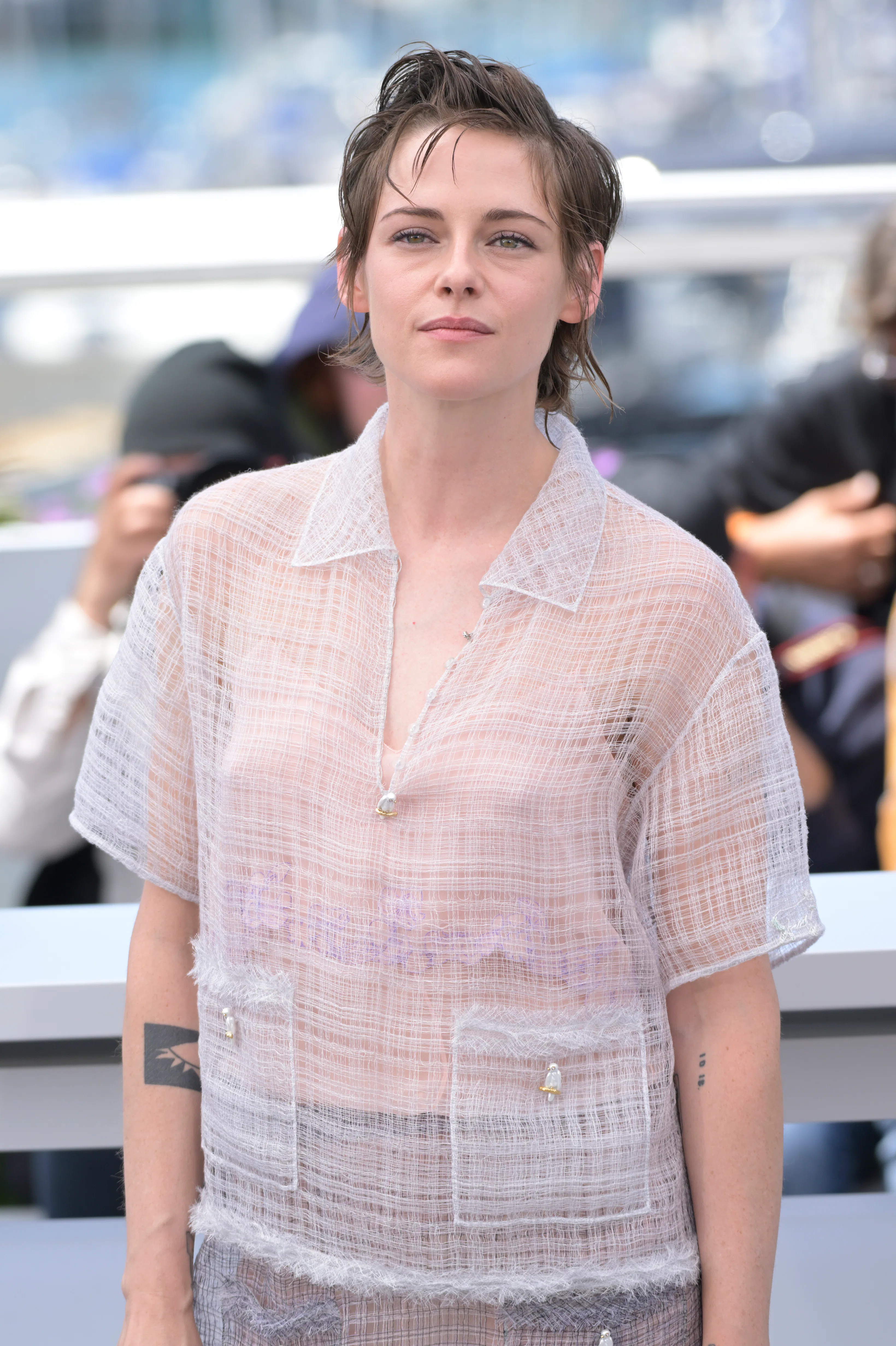 Kristen Stewart Skirts the Cannes Dress Code in Sheer and Sneakers