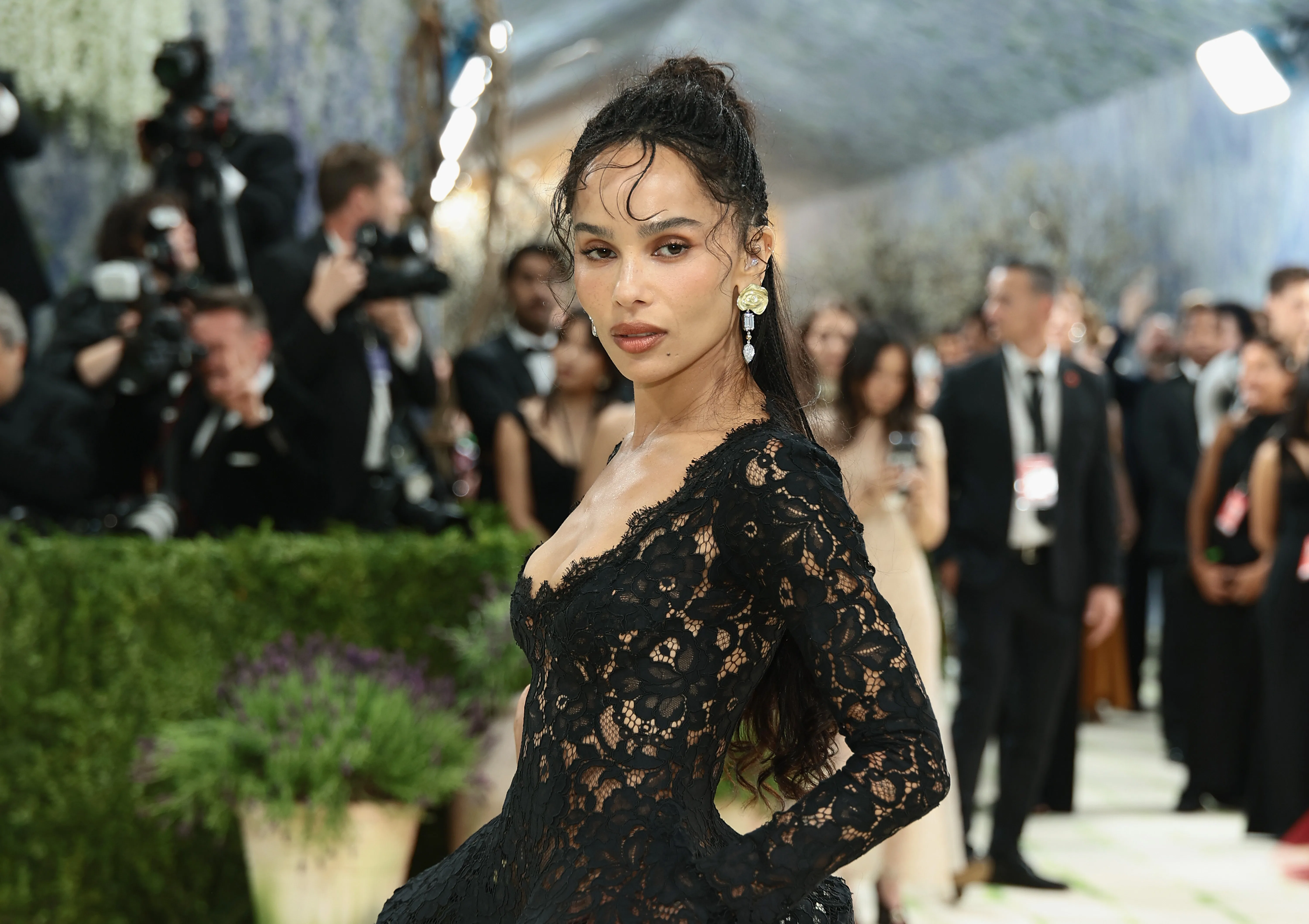 Harry Styles & Zoe Kravitz Seemingly Get Matching "Let It Rip" Tattoos