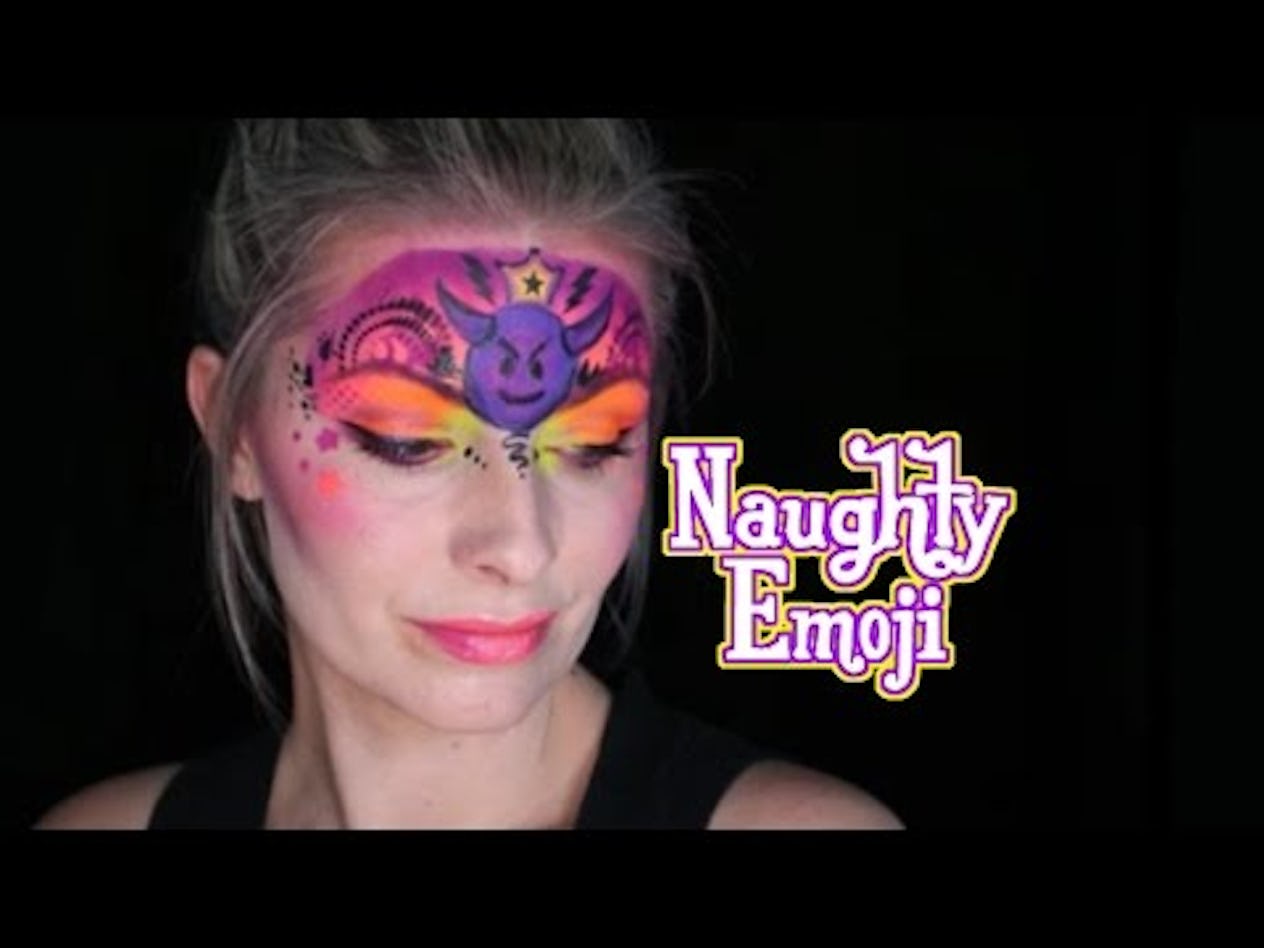 8 Emoji Face Paint Tutorials To Really Express Yourself This Halloween