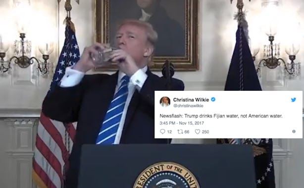 Trump Drank Water During A Speech In The Most Awkward Way, & Twitter Is ...