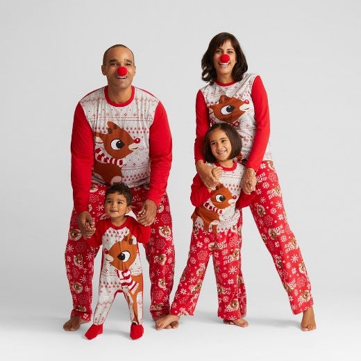 7 Naughty & Nice Christmas Pajamas To Wear With Your Person This Season