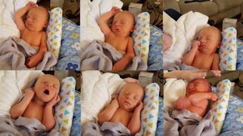 Your Baby's Pooping Faces & What They Mean, According To Experts