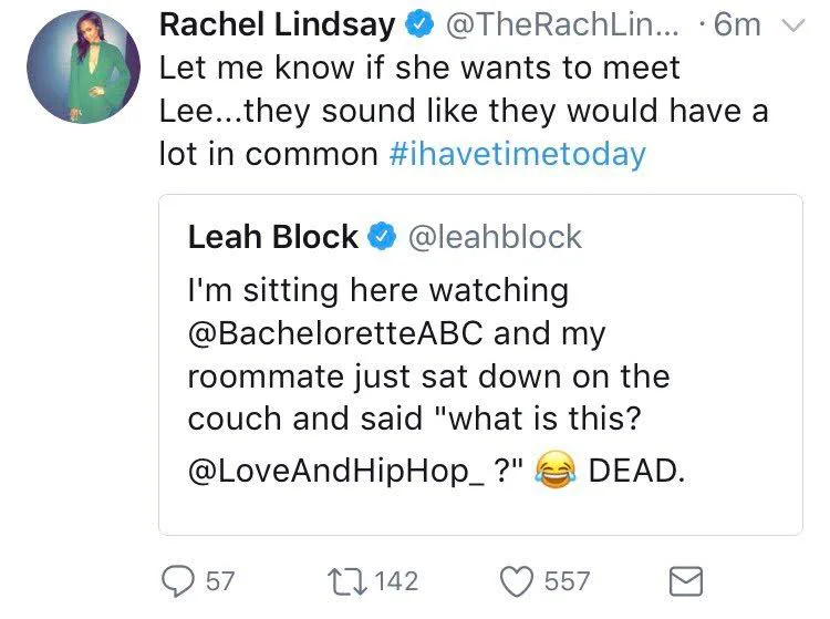 ‘Bachelorette’ Rachel Lindsay Shuts Down Leah Block’s Racially ...