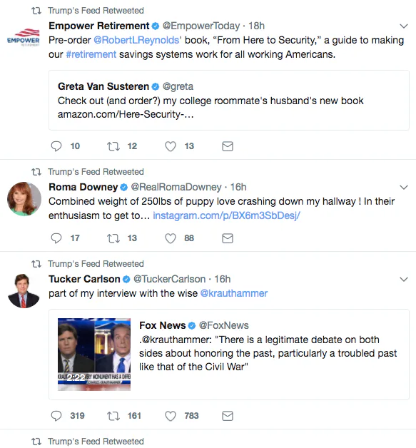 What Does Trump Trump's Twitter Feed Look Like? Spoiler: It’s Wild