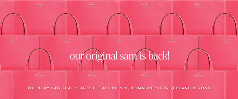 Kate Spade's Boxy Sam Bag Is Back & '90s Kids Will Love The Updated Version