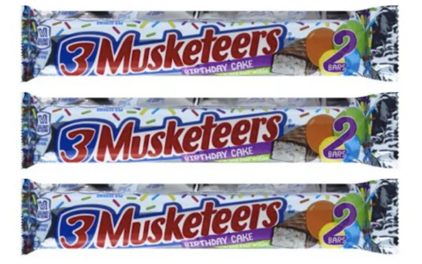 3 Musketeers Birthday Cake Bars Just Hit Walmart & It's A Rainbow '90s ...
