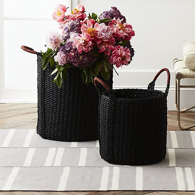 11 Decorative Storage Baskets & Boxes At CB2 That’ll Disguise Living ...