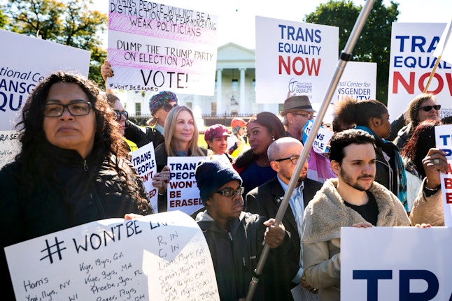 "Won't Be Erased" Protest Photos Show Trans People Won't Let Trump's ...