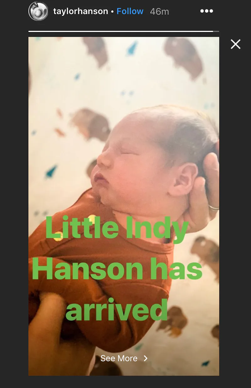 Taylor Hanson & His Wife Natalie Welcome Their Sixth Child, & His First ...