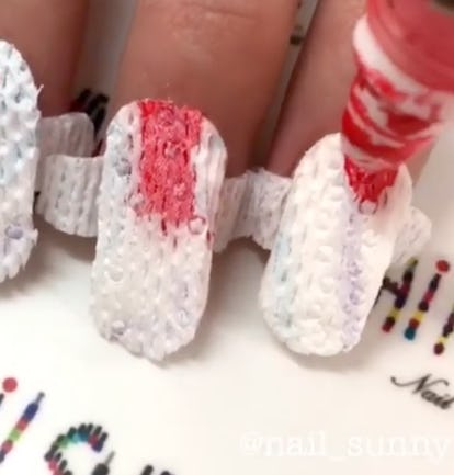 This Maxi Pad Manicure Is Nail Sunny's Most Outrageous Nail Art Yet