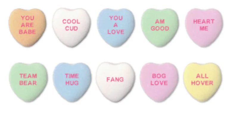 Computer-Generated Candy Heart Messages Exist & They Are Truly Breathtaking