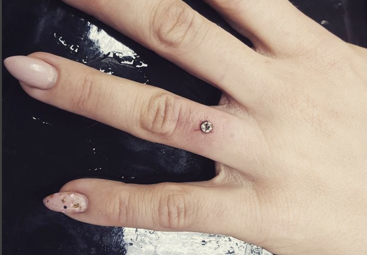 Dermal Diamond Finger Piercings May Make Rings Obsolete & Here's How ...