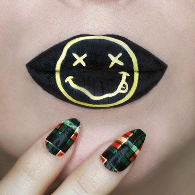 This Makeup Artist's Rock Album-Inspired Lip Art Will Make You So Nostalgic